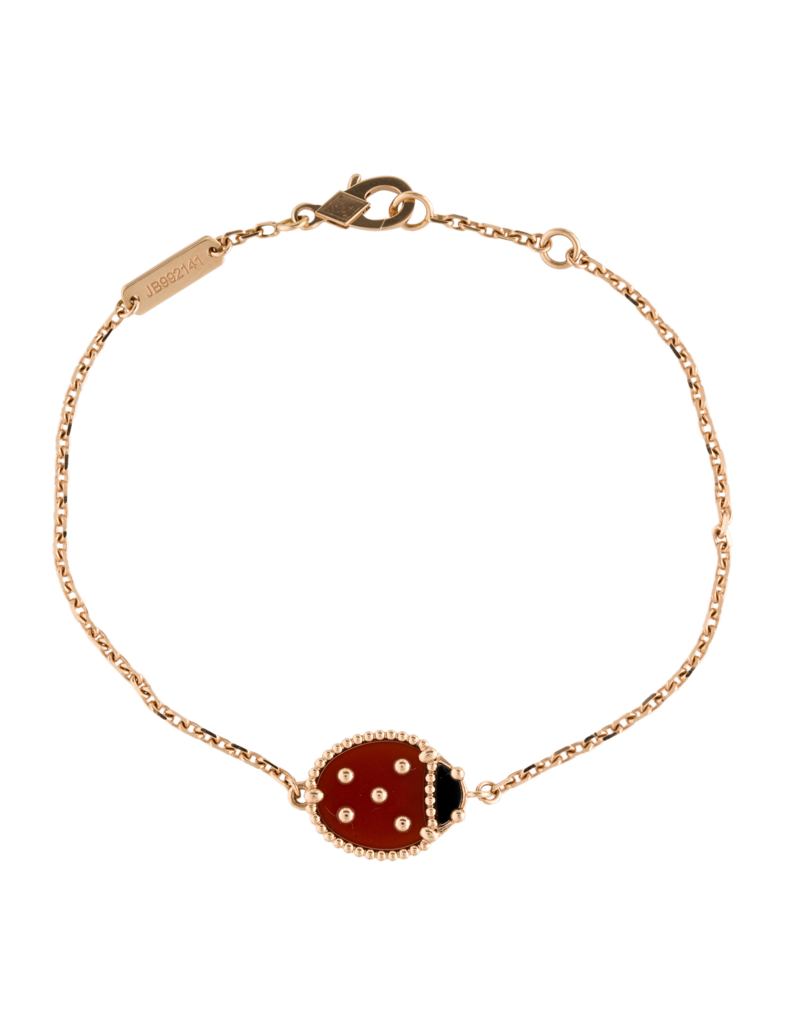 Van Cleef & Arpels Lucky Spring Ladybug Bracelet - 18K Rose Gold Charm ...