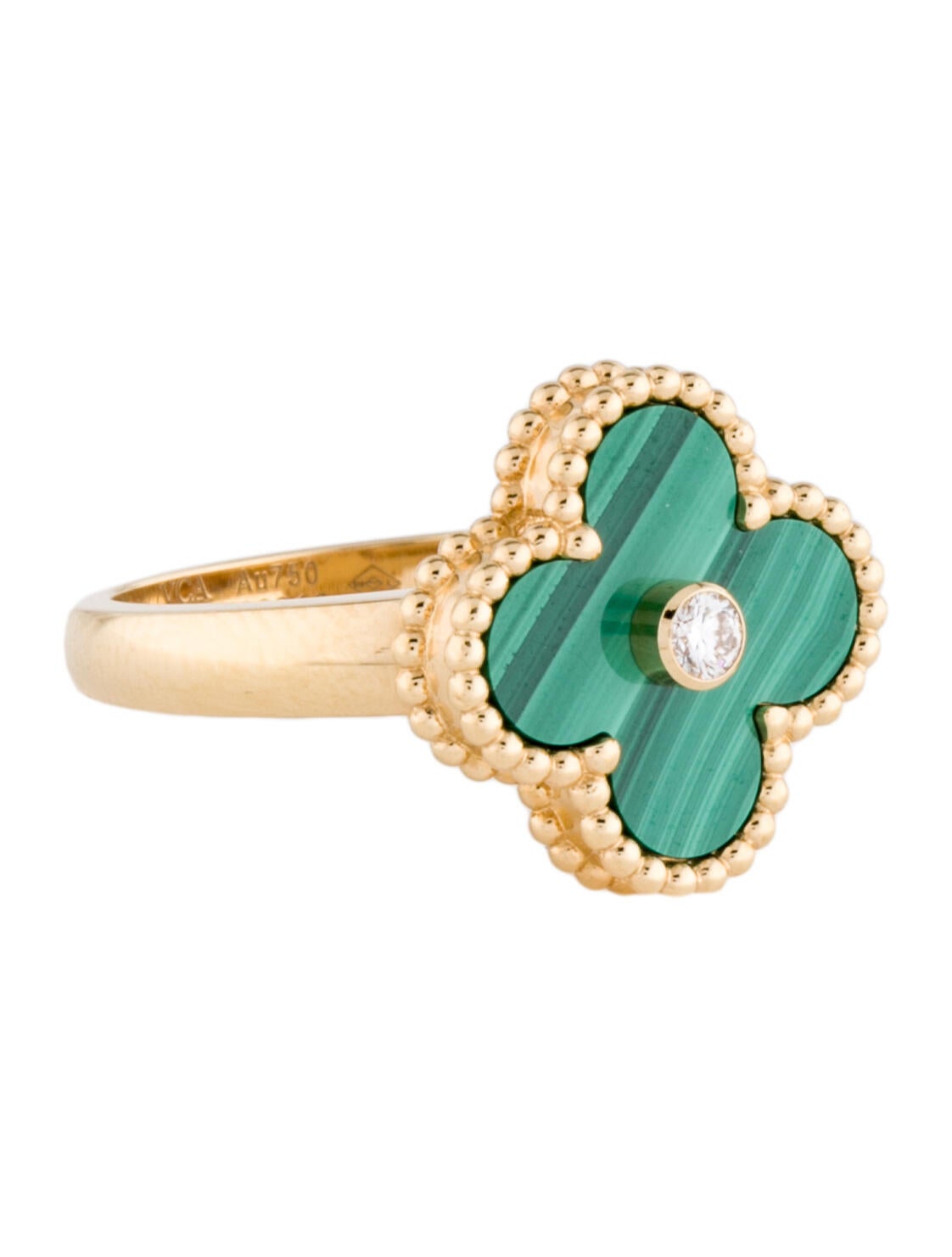 Van Cleef & Arpels Vintage Alhambra Ring - 18K Yellow Gold Cocktail ...