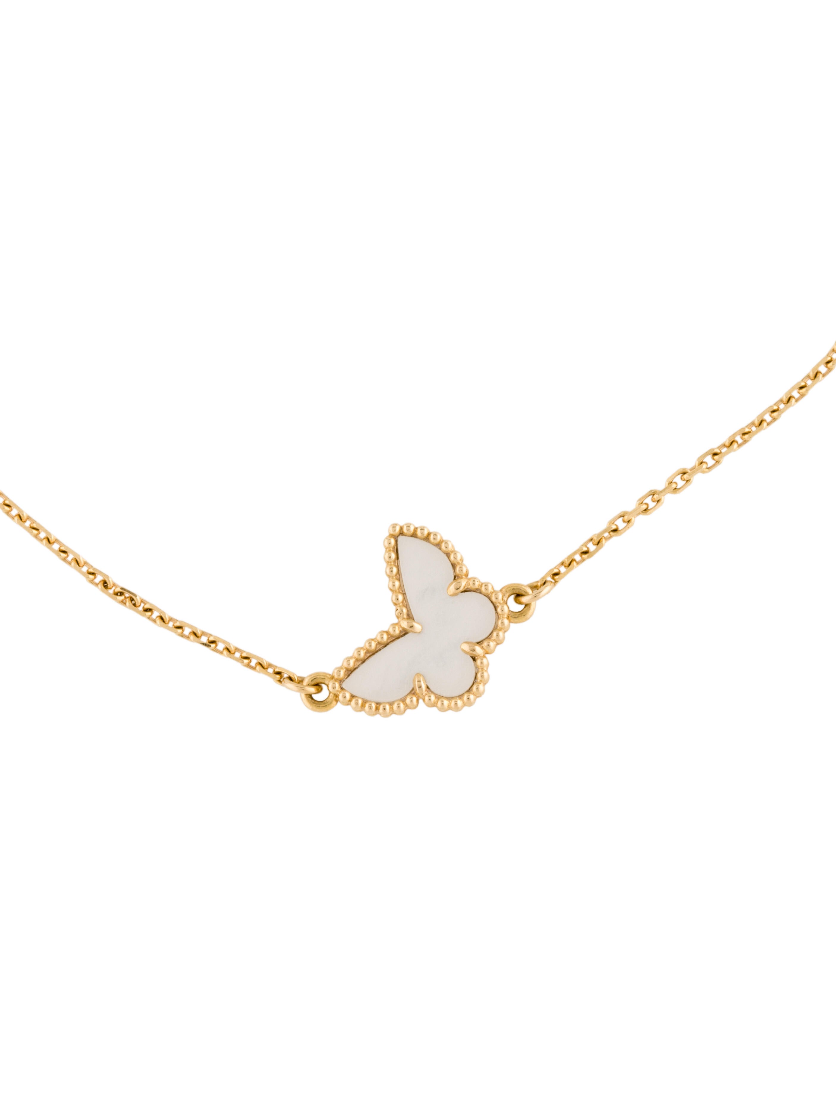 Van Cleef & Arpels Sweet Alhambra Butterfly Bracelet - 18K Yellow Gold ...