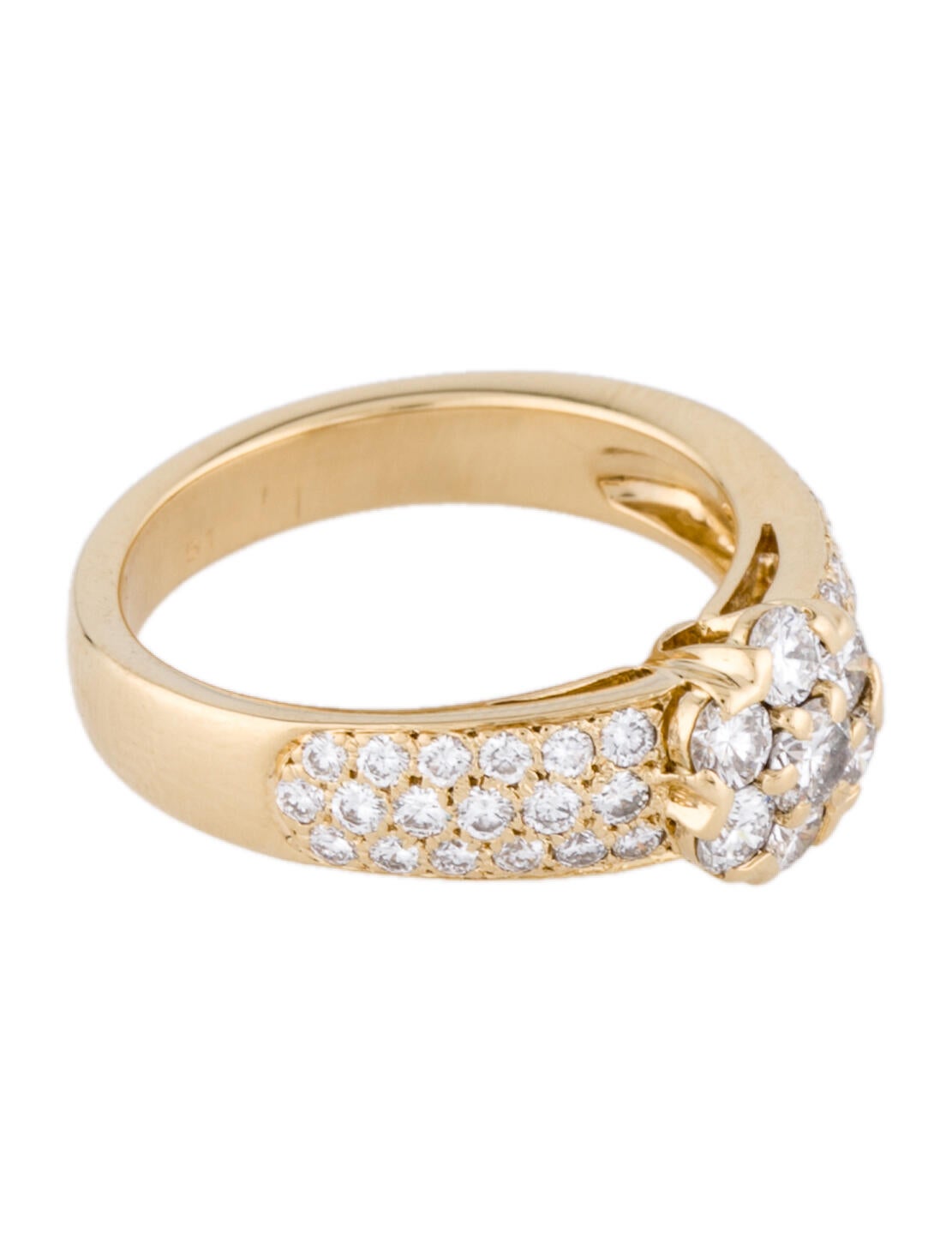 Van Cleef & Arpels Vintage Fleurette Ring - 18K Yellow Gold Cocktail ...