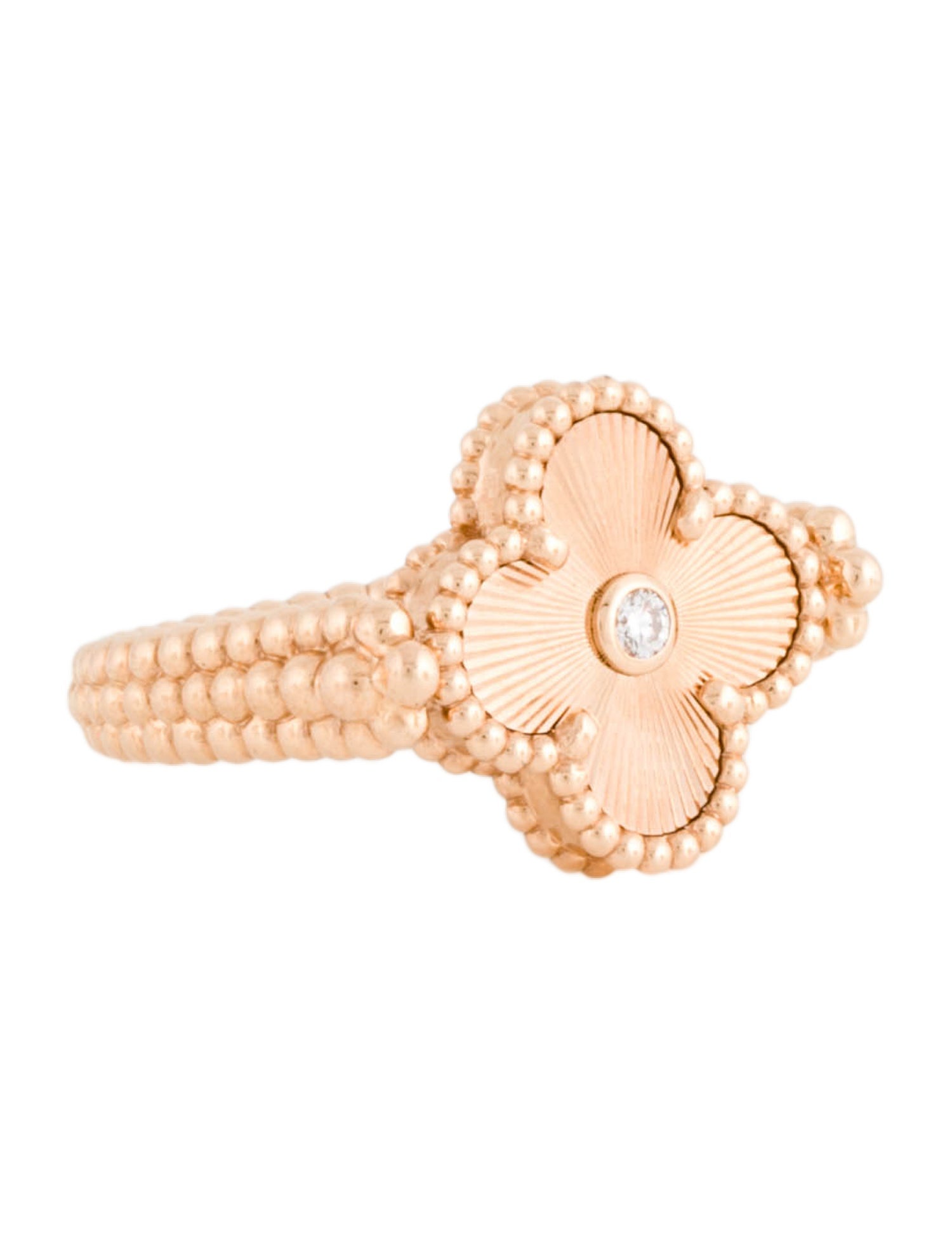 Van Cleef & Arpels Vintage Alhambra Reversible Ring - 18K Rose Gold ...