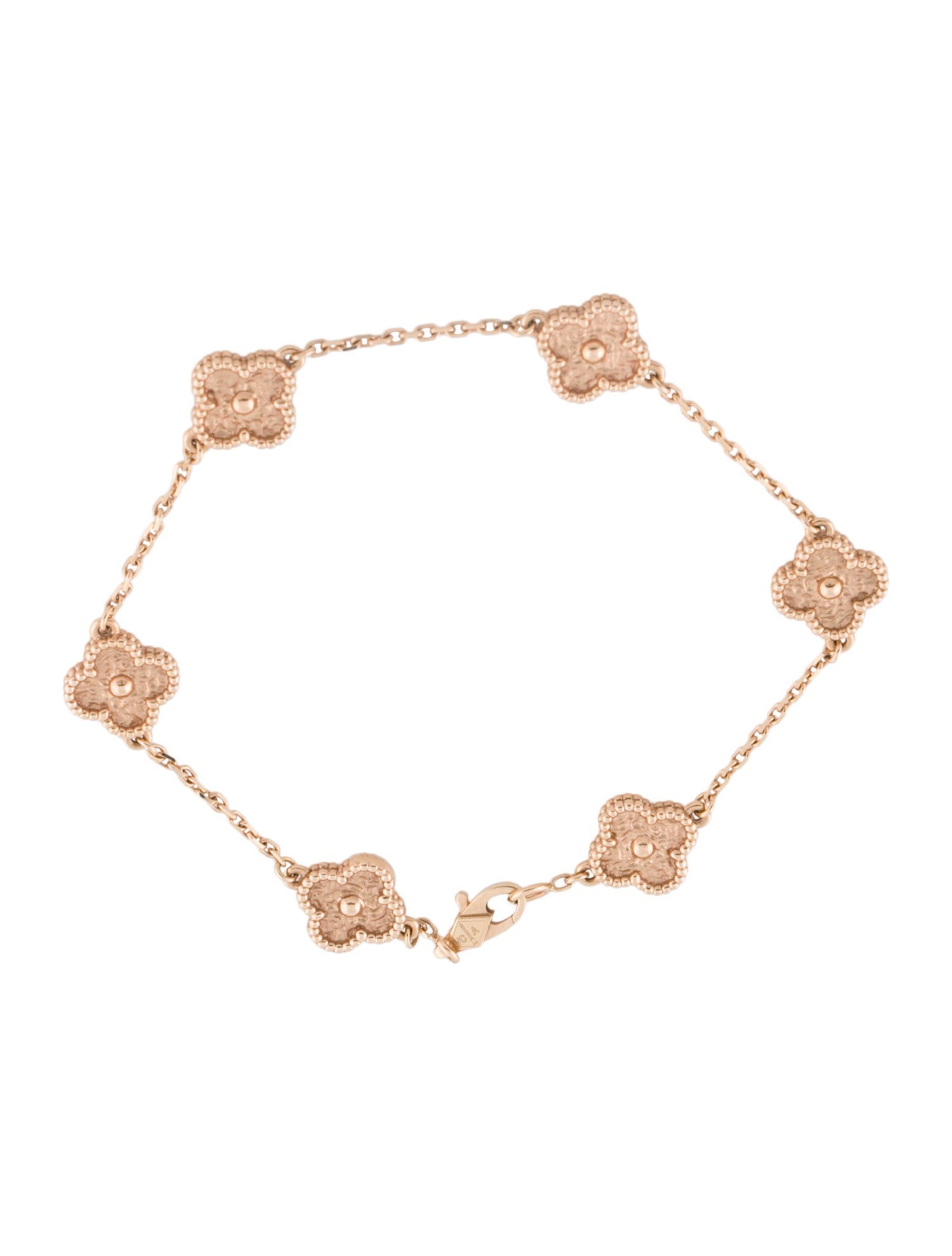 Van Cleef & Arpels Sweet Alhambra 6 Motif Bracelet - Station, Bracelets ...