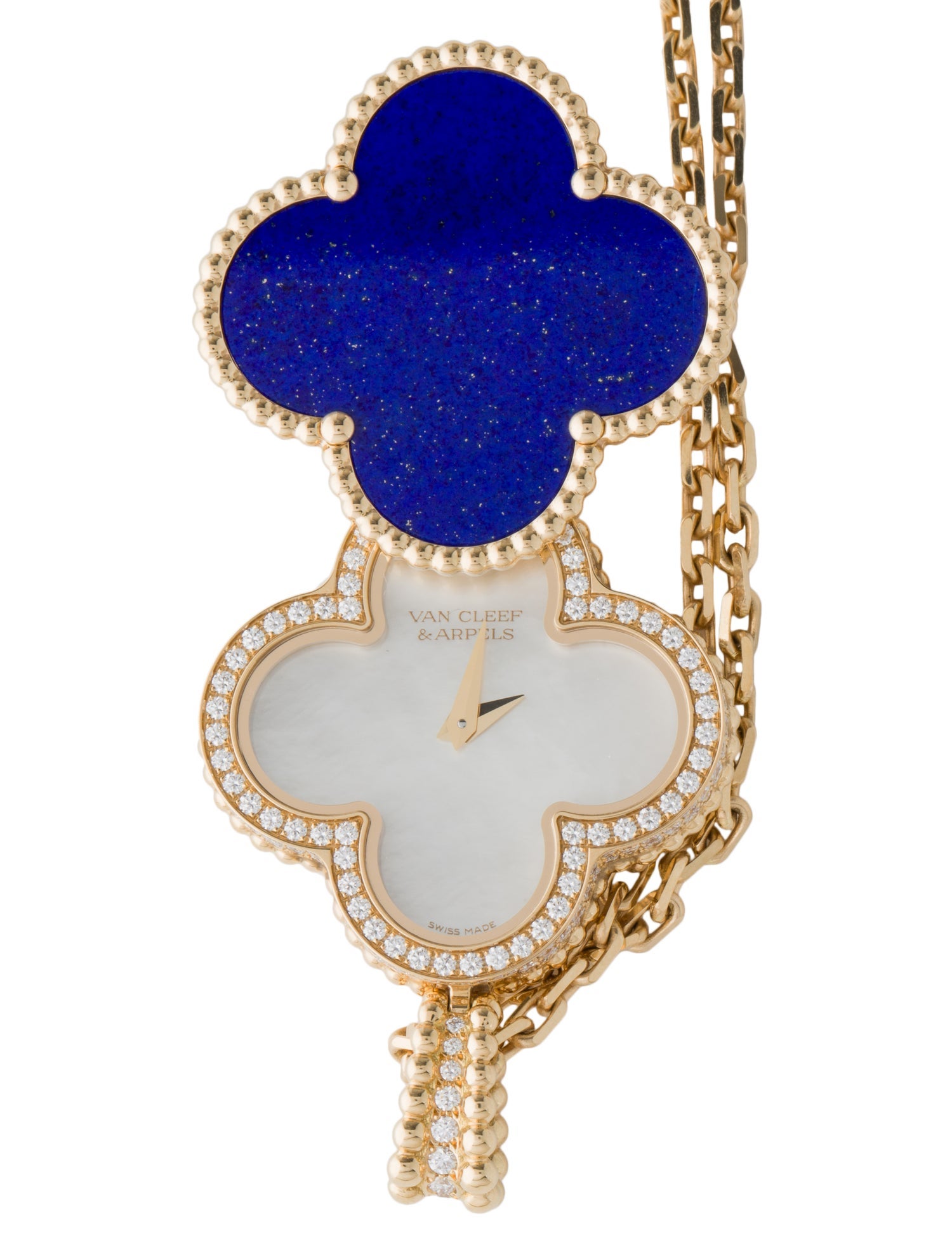 Van Cleef & Arpels Alhambra Secret Pendant Watch - Blue - HH116091 ...