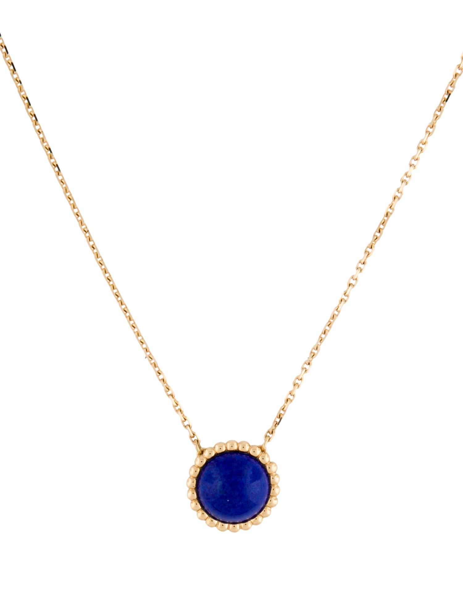 Van Cleef And Arpels Perlée Couleurs Pendant Necklace 18k Yellow Gold
