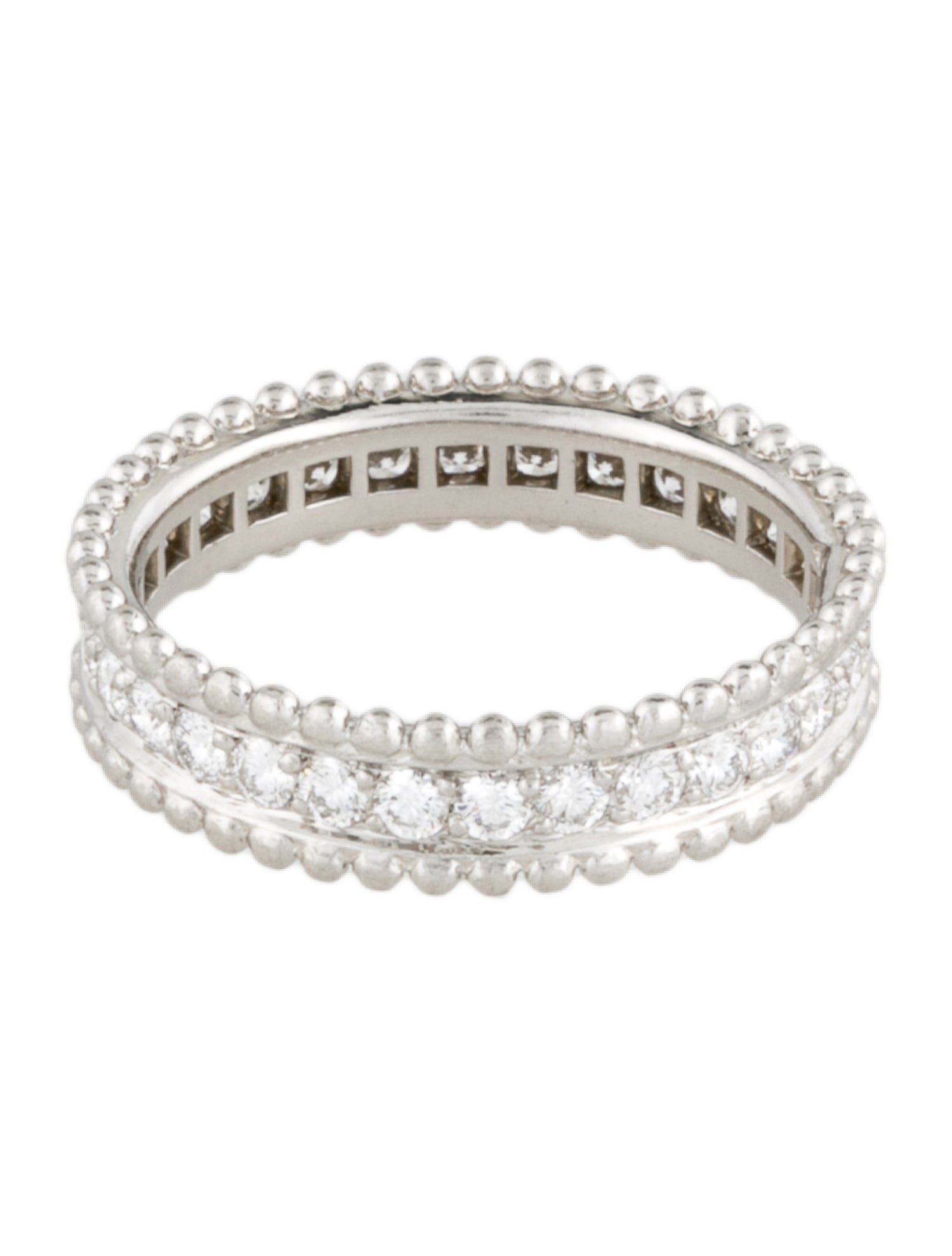 Van Cleef & Arpels Estelle Wedding Band - 950 Platinum Eternity Band ...