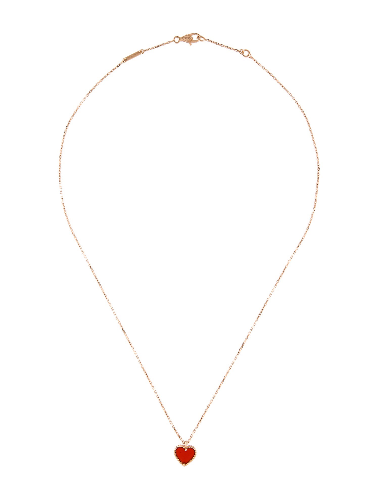 Van Cleef & Arpels Sweet Alhambra Heart Pendant Necklace - 18K Rose ...