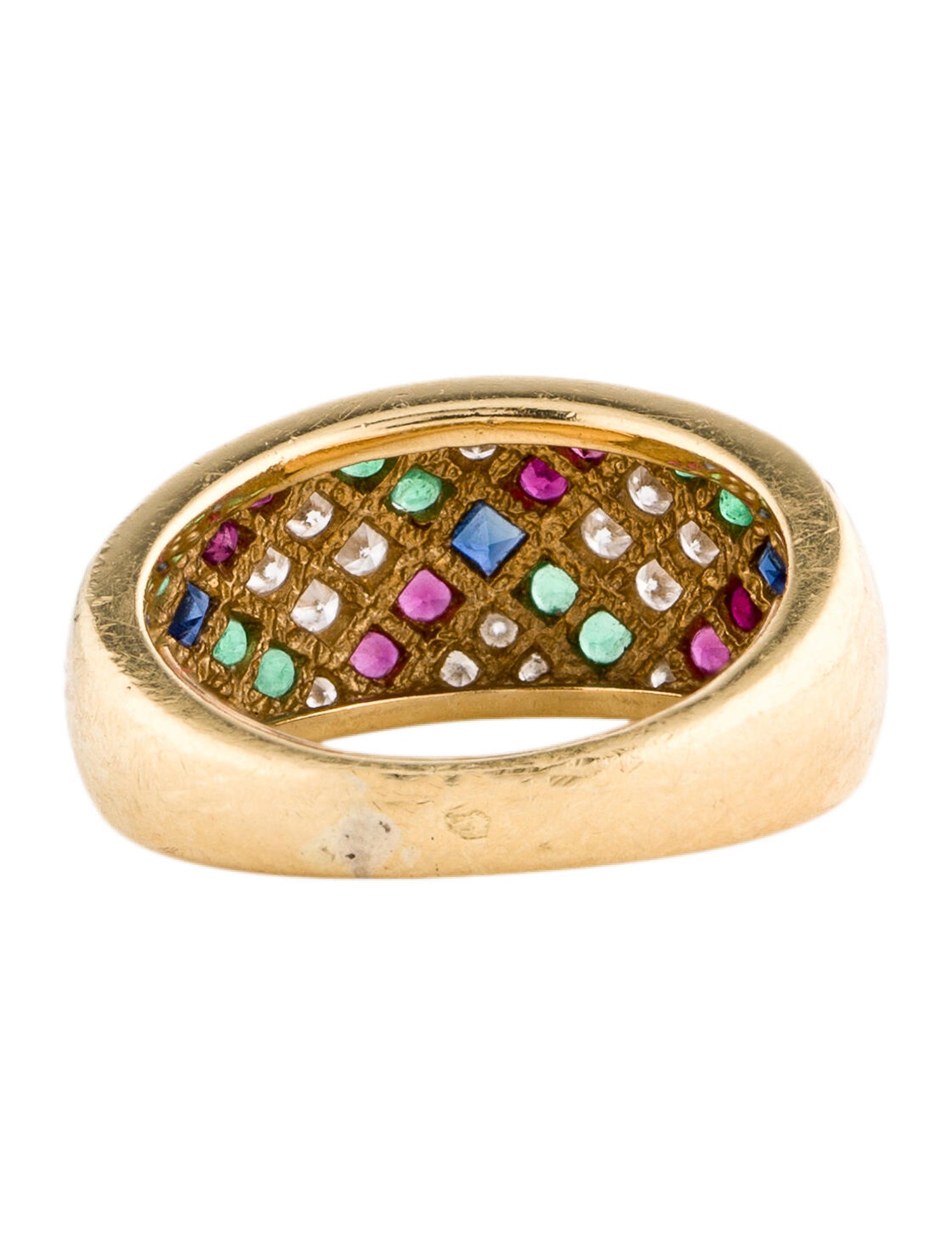 Van Cleef & Arpels Vintage 18K Multi-stone & Diamond Band - 18K Yellow ...