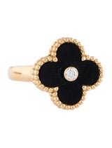 Van Cleef & Arpels Vintage Alhambra Ring - 18K Yellow Gold Cocktail ...