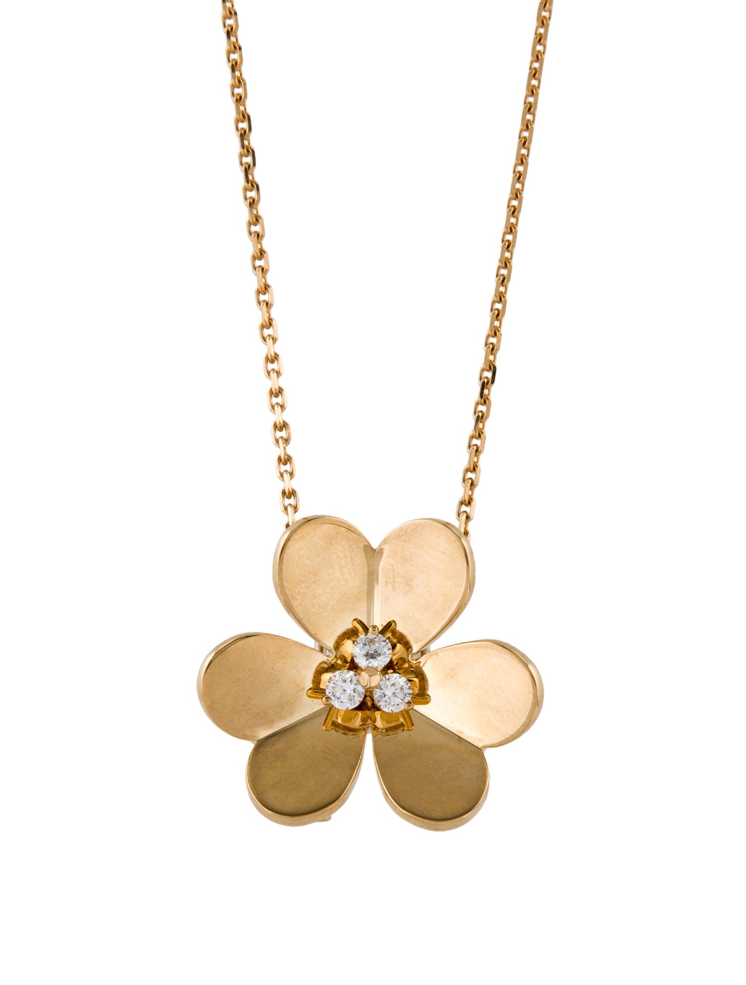 Van Cleef & Arpels Frivole Clip Pendant Very Large Model - 18K Yellow ...