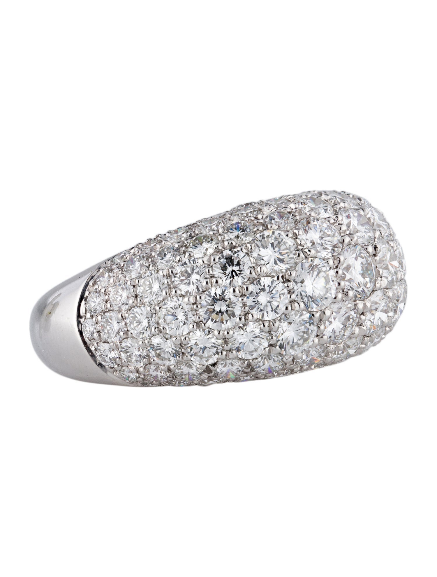 Van Cleef & Arpels Vintage 18K Diamond Band - Rhodium-Plated 18K White ...