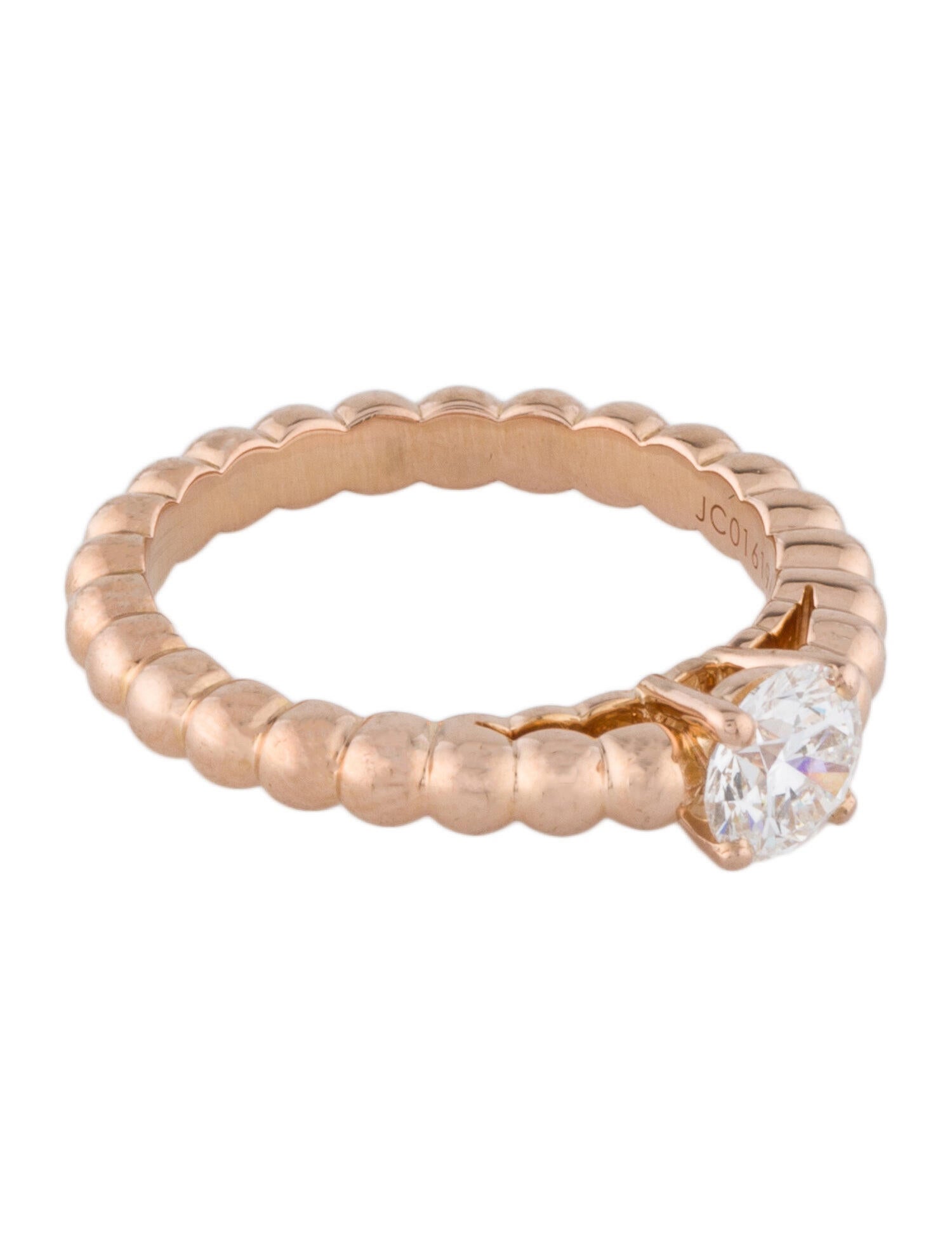 Van Cleef & Arpels Perlée Solitaire Ring - 18K Rose Gold Cocktail Ring ...