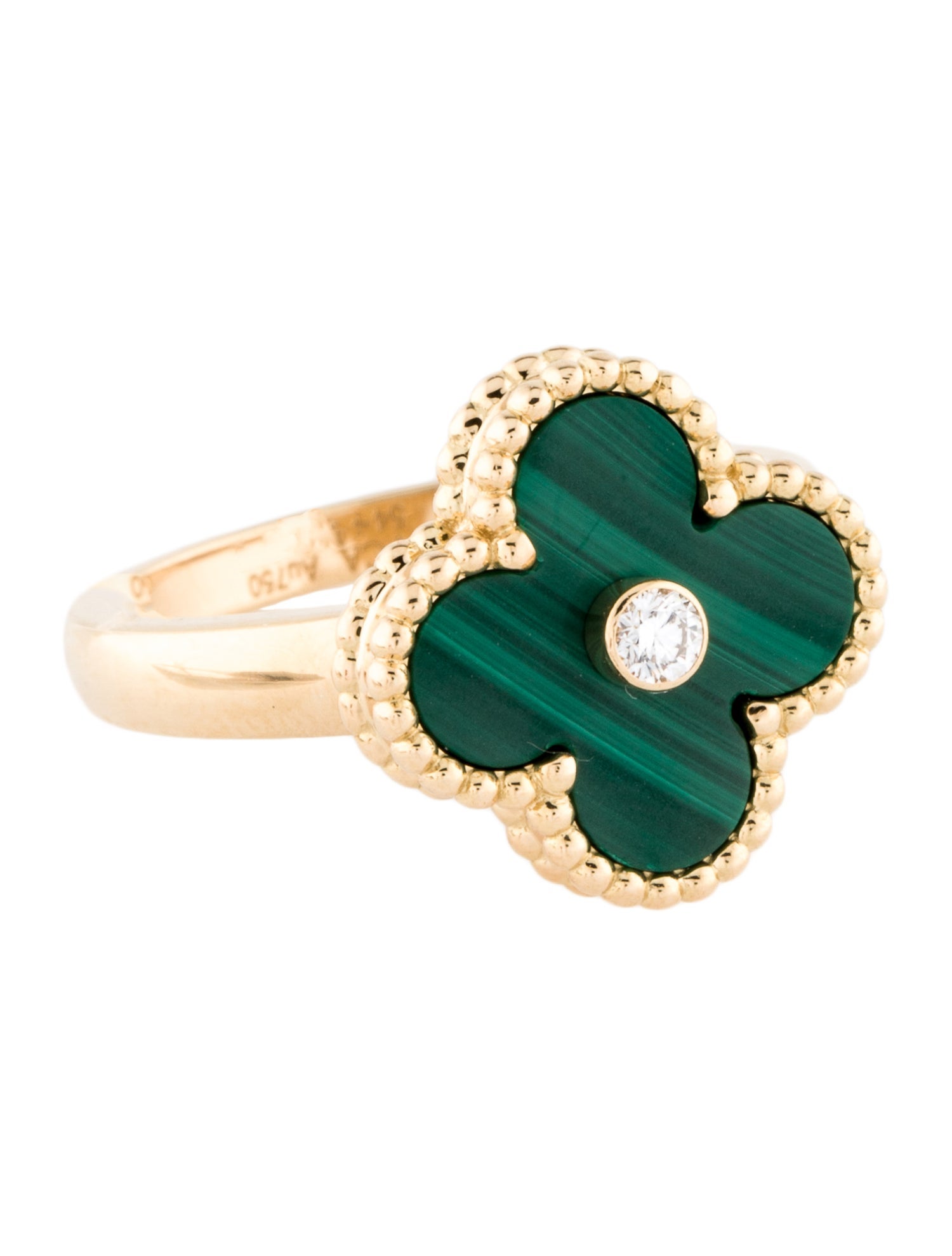Van Cleef & Arpels Vintage Alhambra Ring - 18K Yellow Gold Cocktail ...