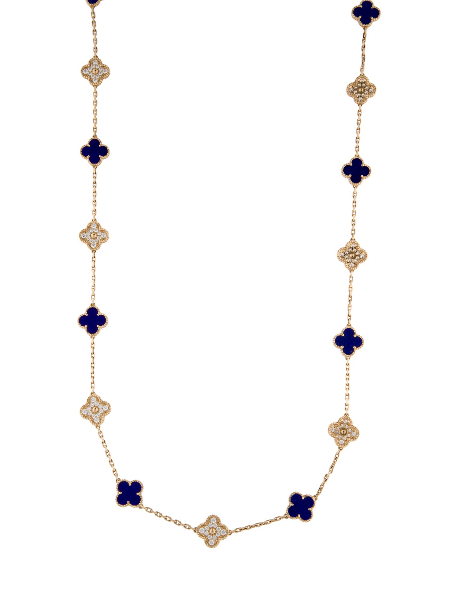 Van Cleef & Arpels Limited Edition Vintage Alhambra Long Necklace - 18K ...