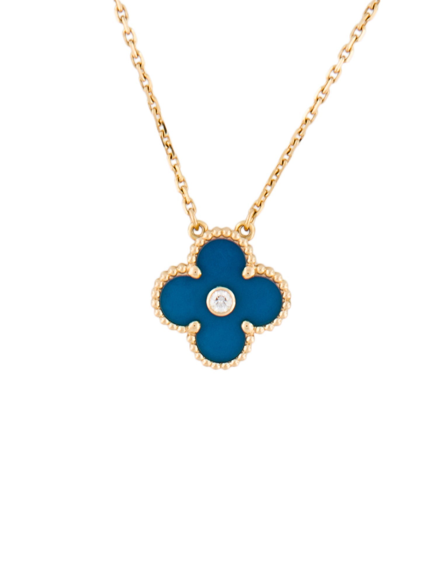 Van Cleef & Arpels 1 Motif Magic Alhambra Necklace - 18K Yellow Gold ...