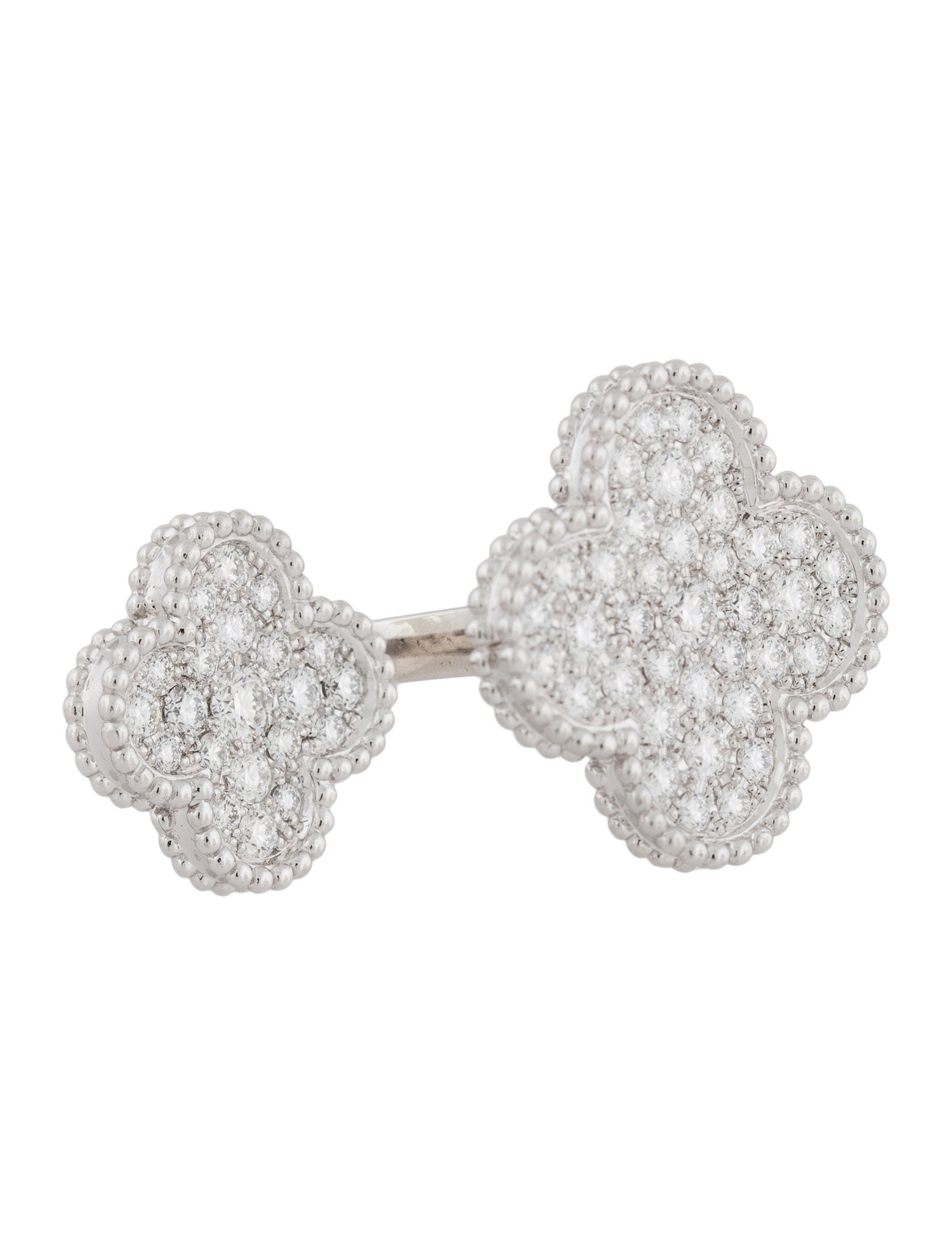 Van Cleef & Arpels Magic Alhambra Between the Finger Ring - Rhodium ...