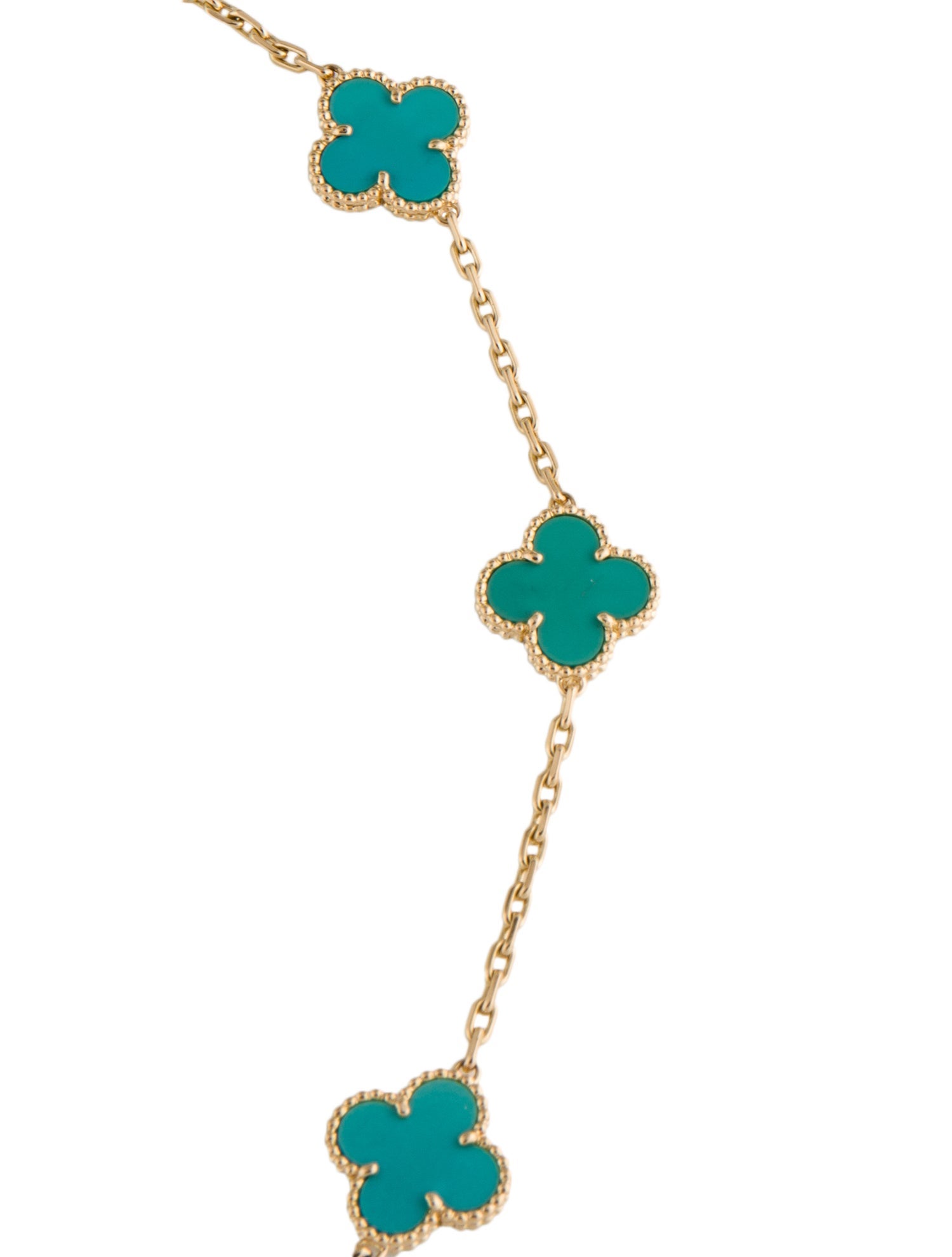 Van Cleef & Arpels Vintage Alhambra 10 Motifs Necklace - 18K Yellow ...