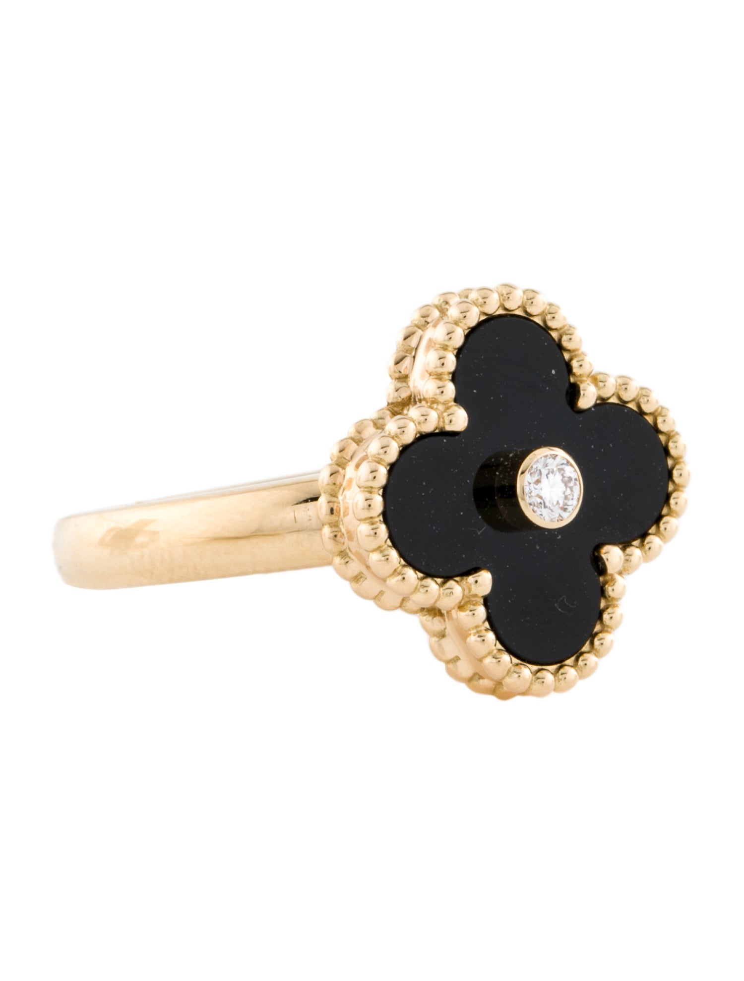 Van Cleef & Arpels Vintage Alhambra Ring - 18K Yellow Gold Cocktail ...