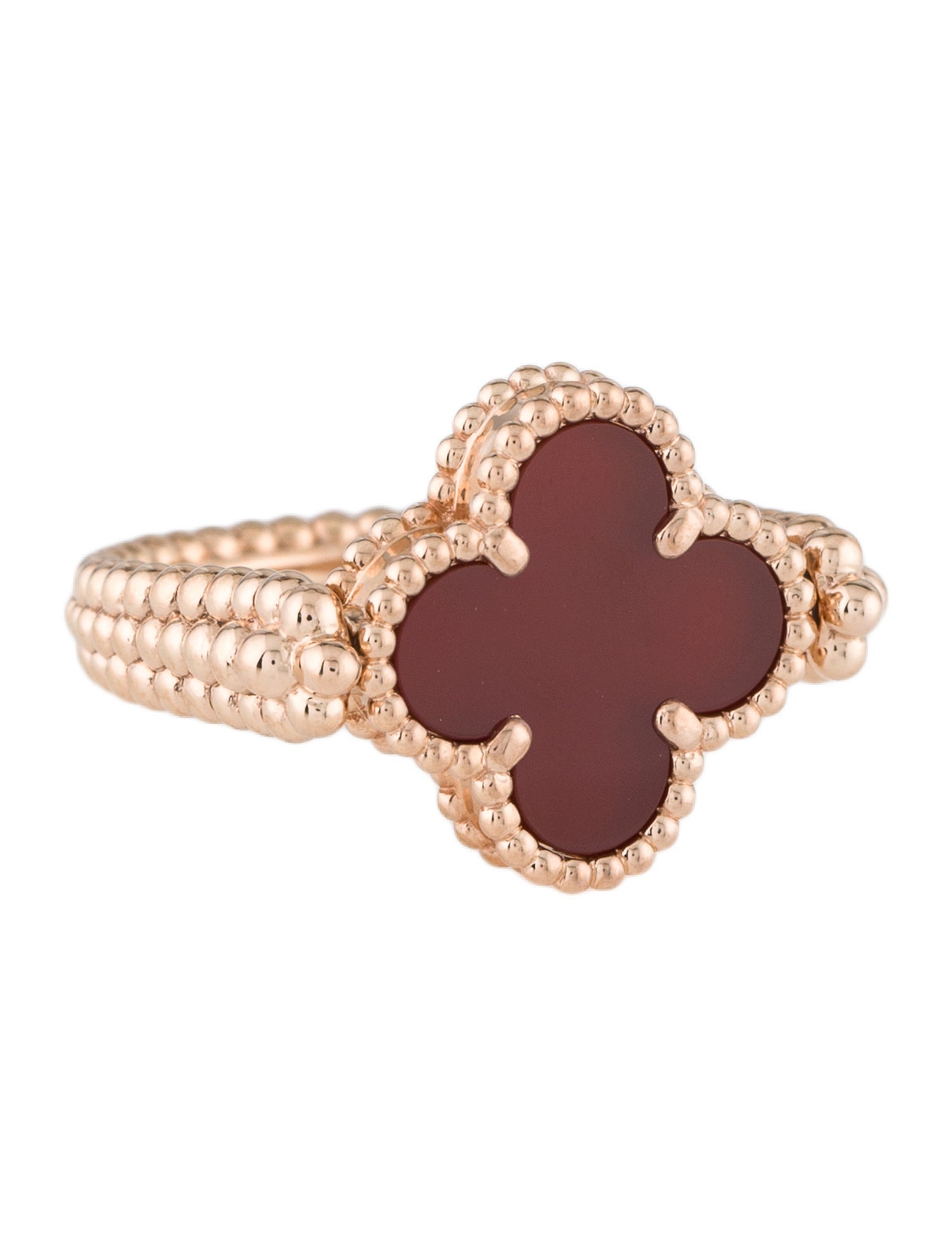 Van Cleef & Arpels Vintage Alhambra Reversible Ring - 18K Rose Gold ...