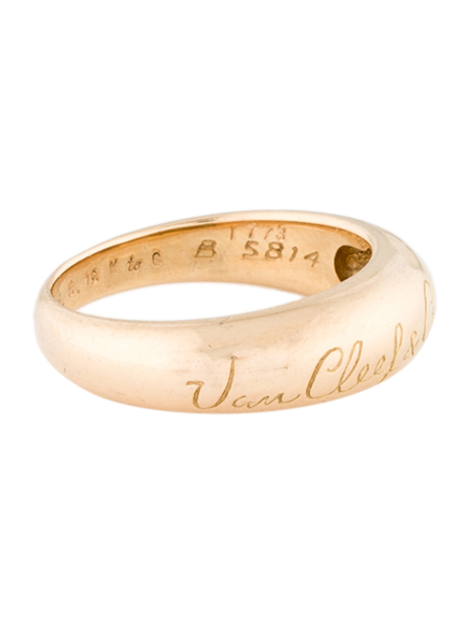 Van Cleef & Arpels Vintage Dome Band - 18K Yellow Gold Band, Rings ...