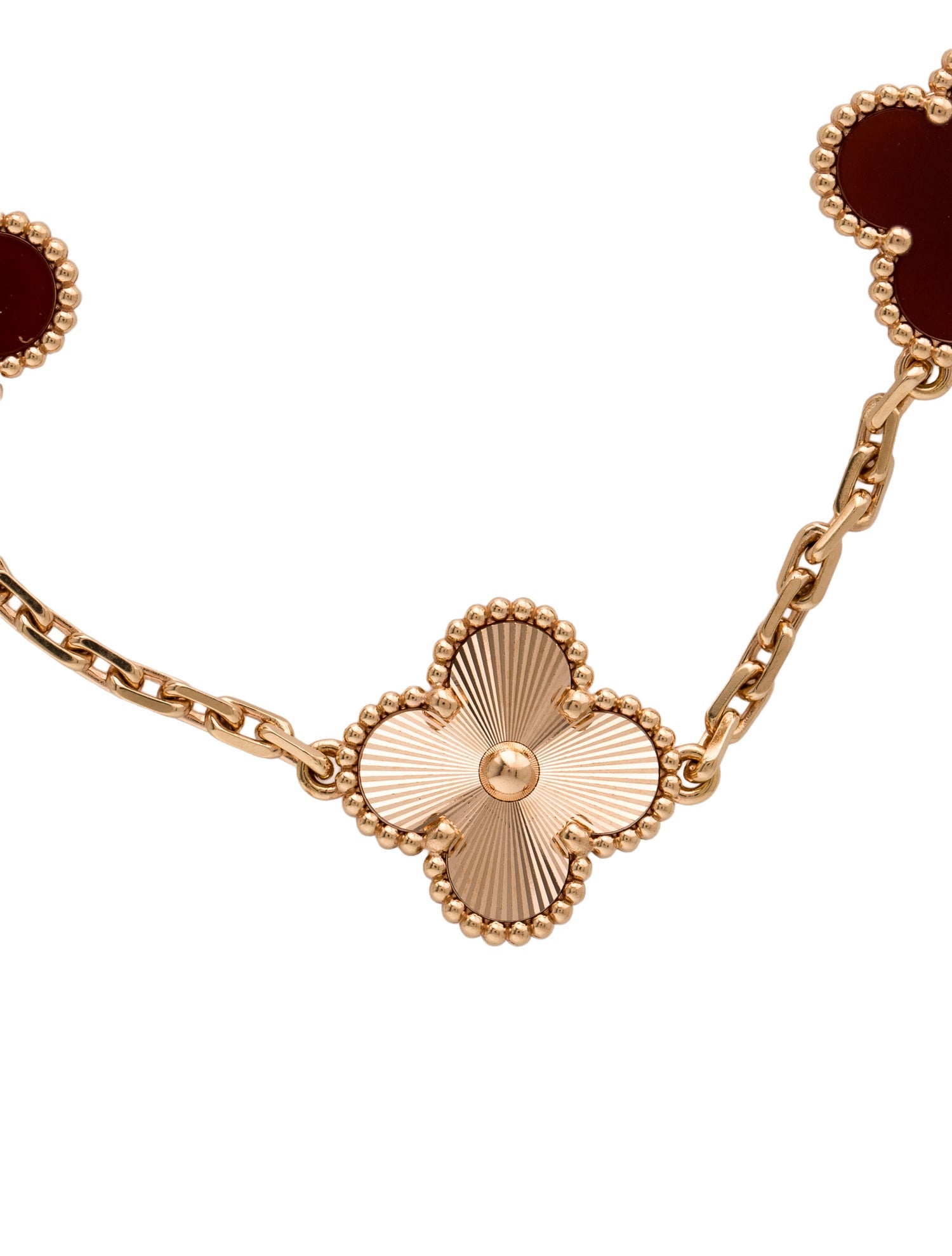 Van Cleef & Arpels Mother of Pearl Vintage Alhambra 5 Motif Bracelet ...