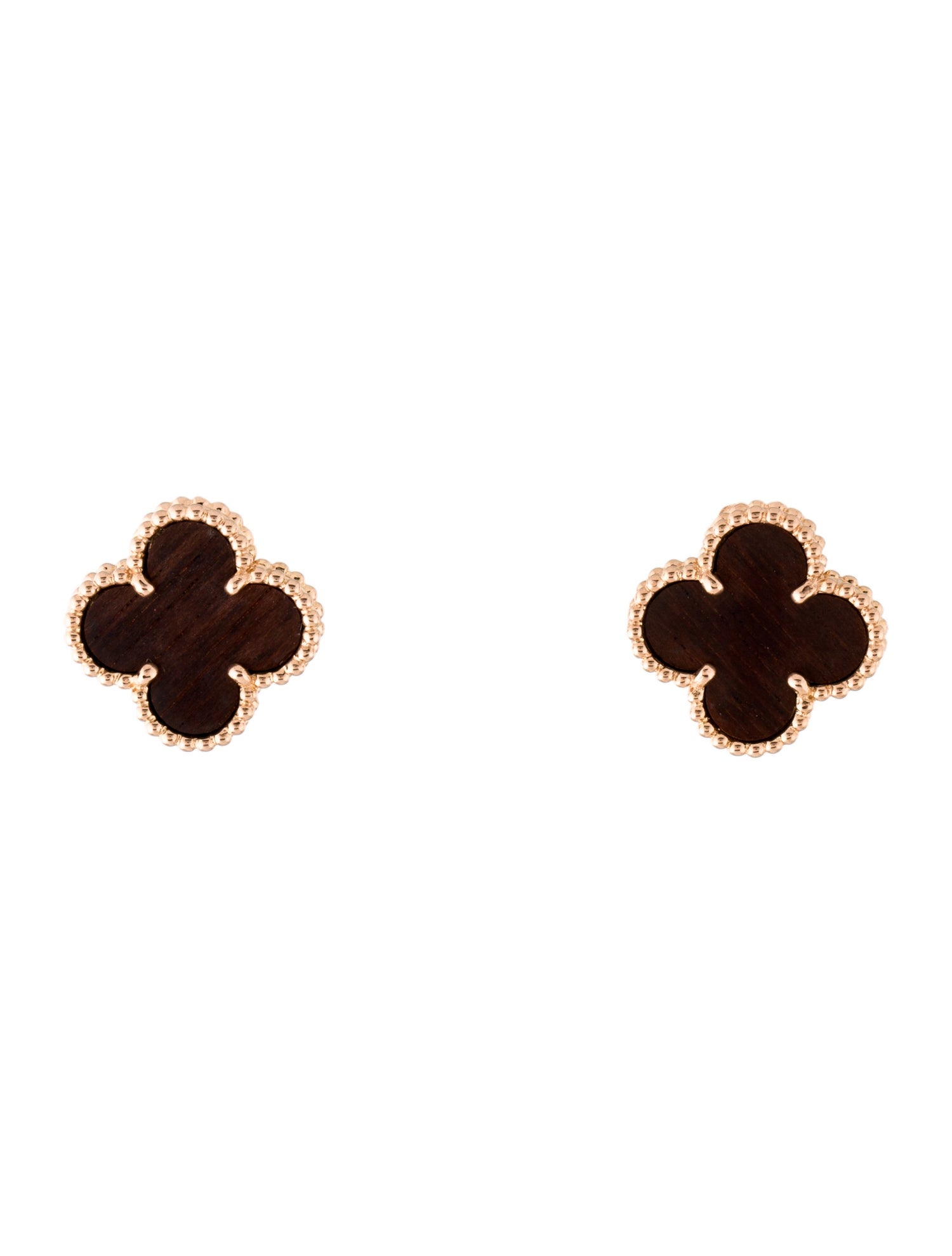 Van Cleef & Arpels Mother of Pearl Magic Alhambra Earrings - 18K Yellow ...