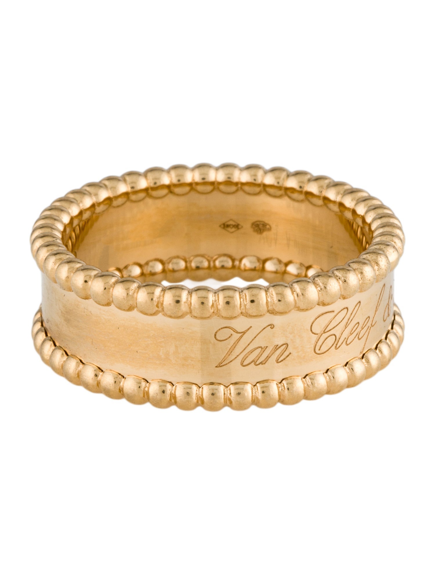 Van Cleef & Arpels Perlée Signature Ring - 18K Yellow Gold Band, Rings ...