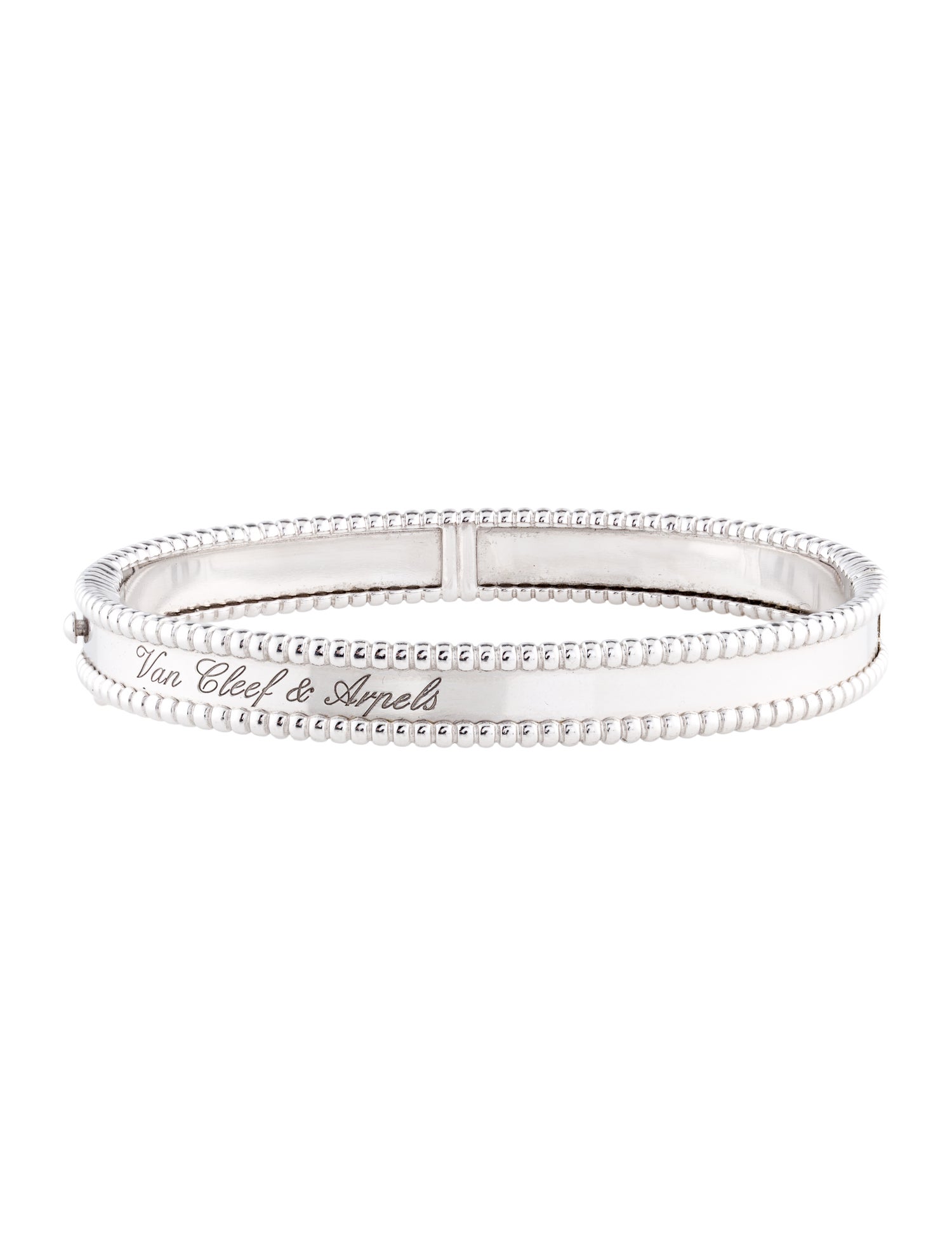 Van Cleef & Arpels Perlée Signature Bracelet, Medium Model - Rhodium ...