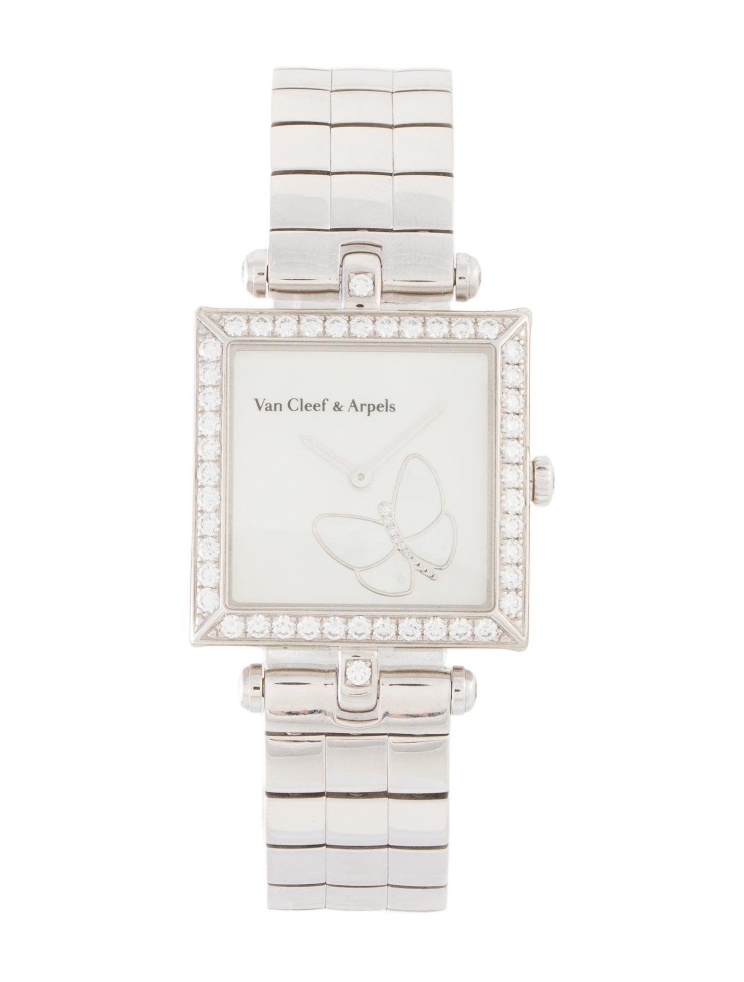 Van Cleef & Arpels Square Papillon Watch - HH22863 | The RealReal