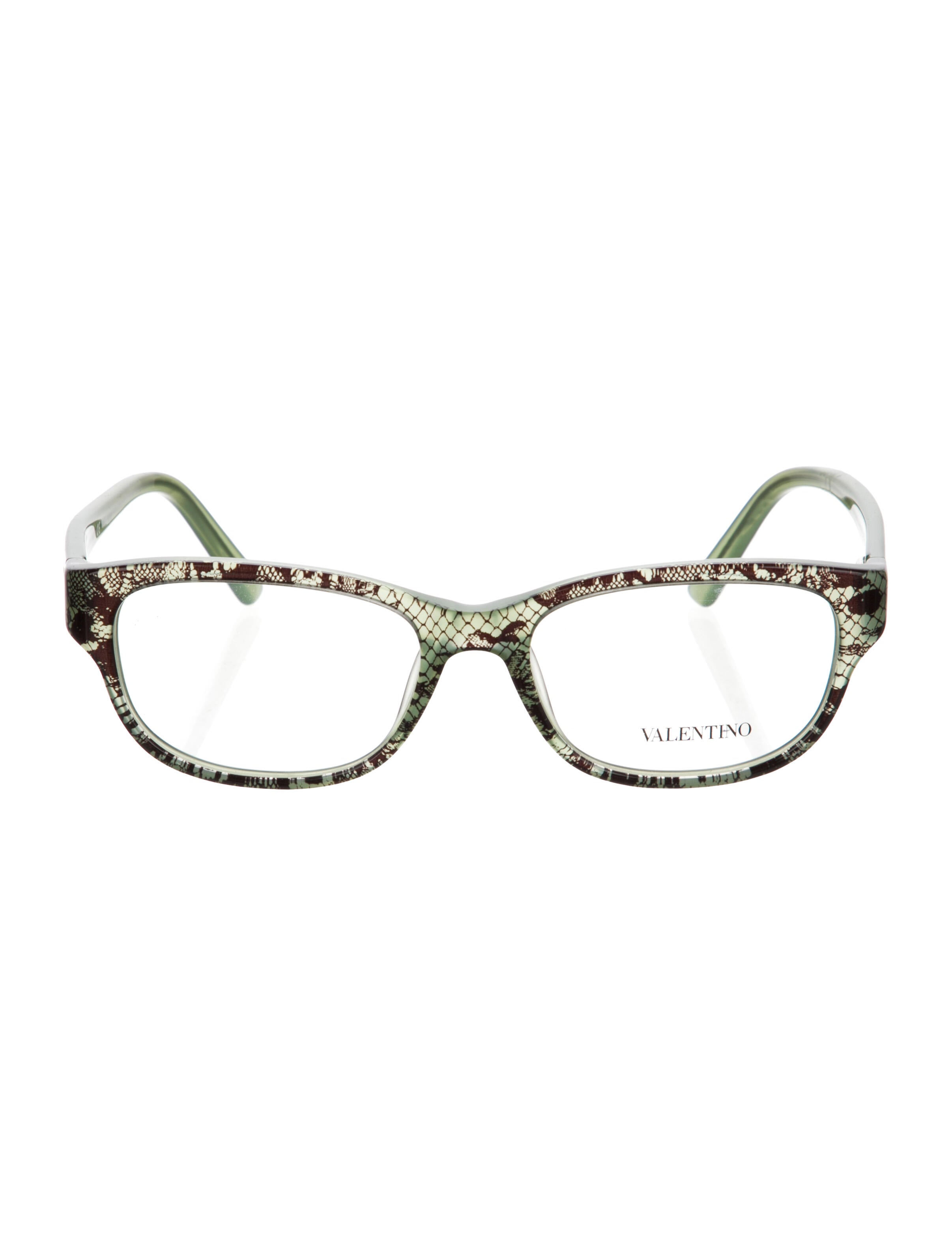 Valentino Square Eyeglasses - Green Eyeglasses, Accessories - VAL288516 ...