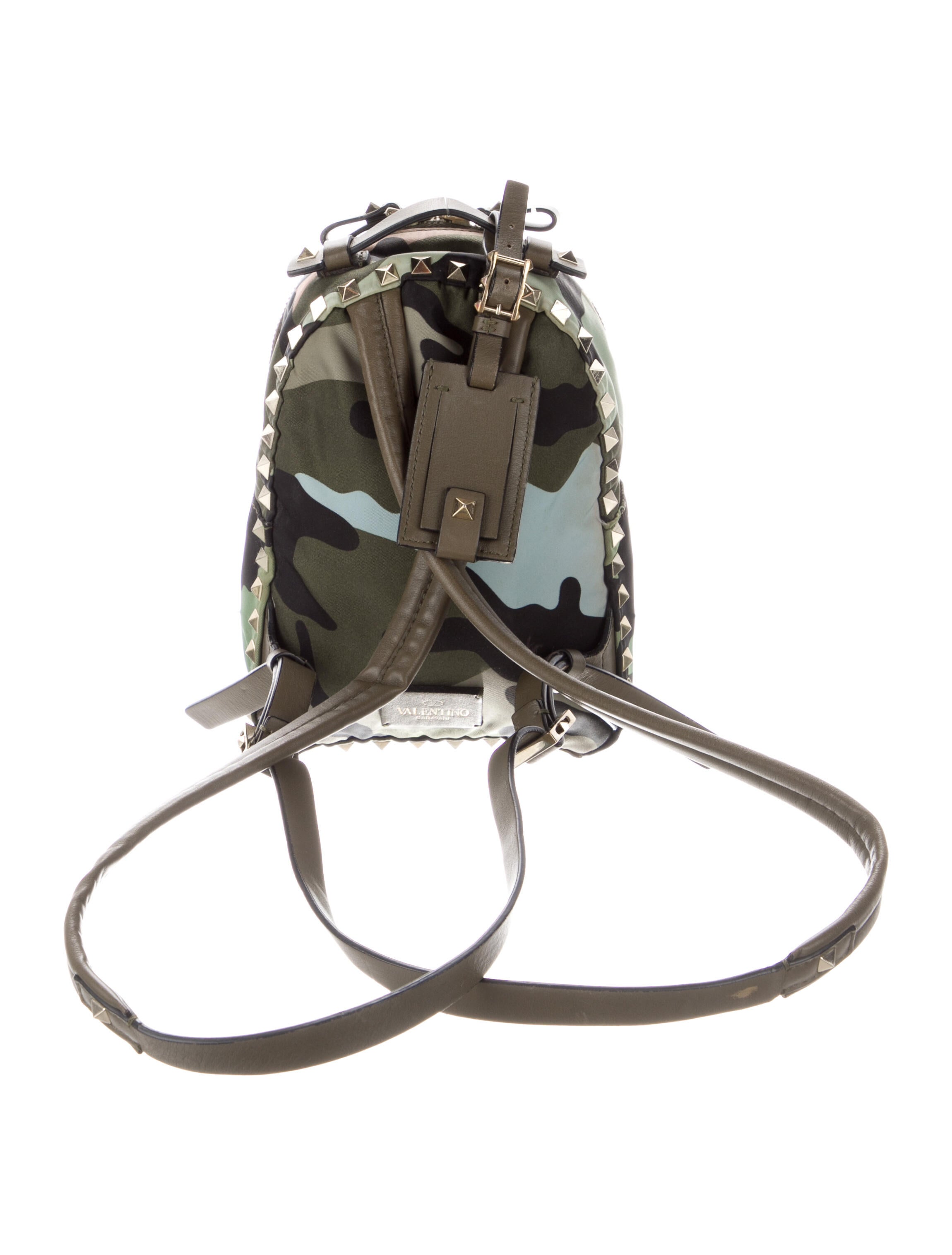 Valentino Camouflage Rockstud Backpack - Green Backpacks, Handbags ...