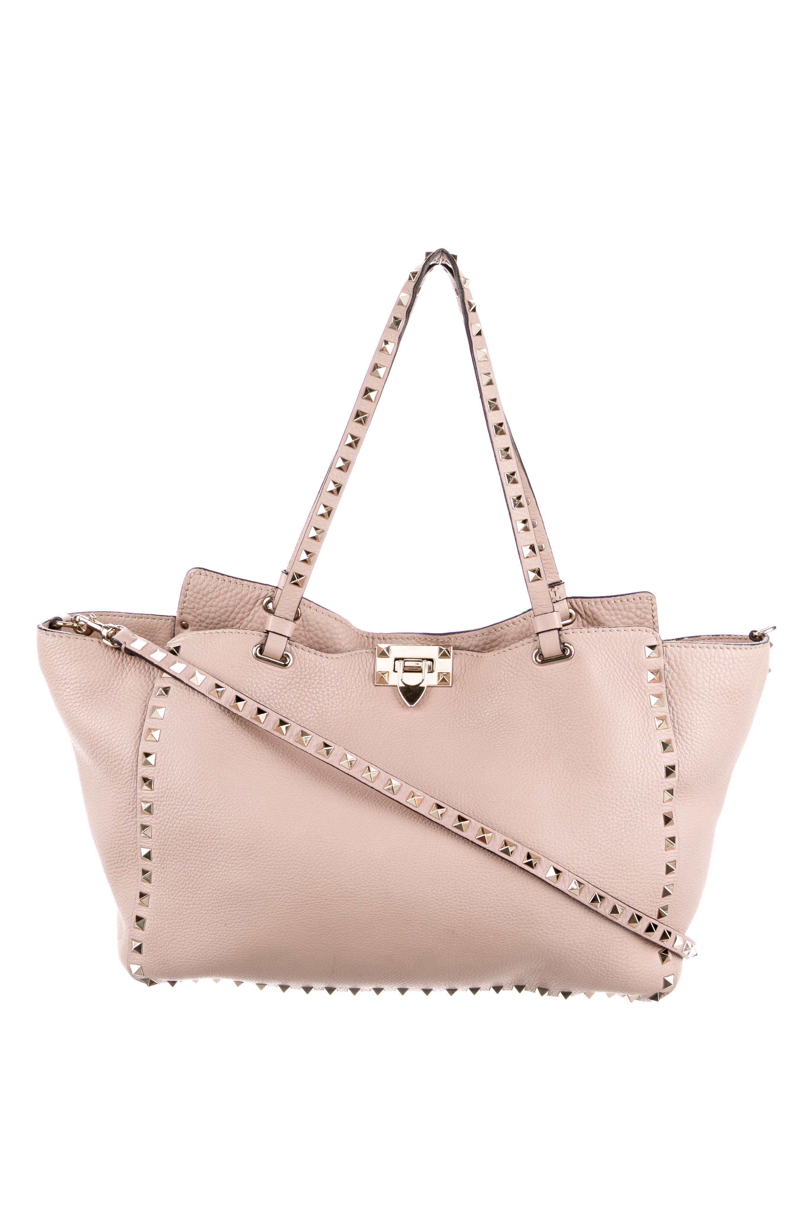 Valentino Rockstud Shoulder Bag w/ Tags - Neutrals Totes, Handbags ...