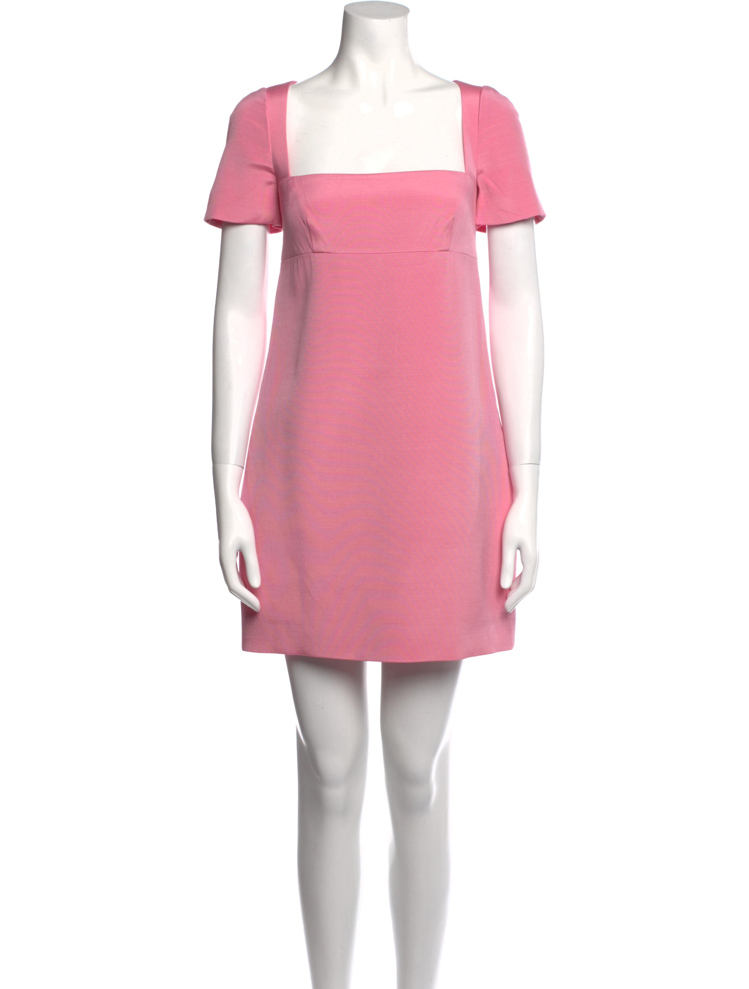 Valentino Square Neckline Mini Dress - Pink Dresses, Clothing ...