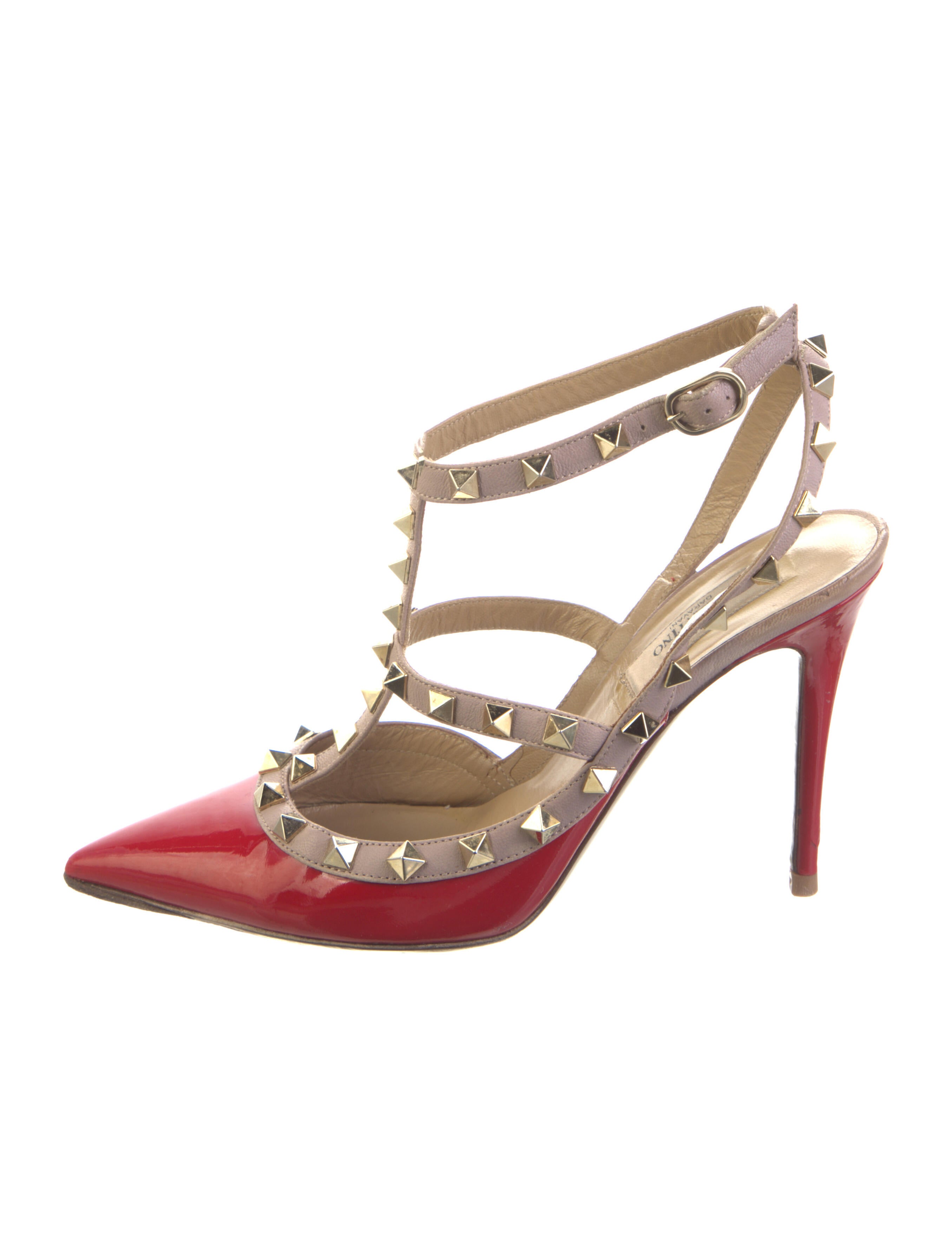 Valentino Ponyhair Rockstud Pumps - Red Pumps, Shoes - VAL40345 | The ...
