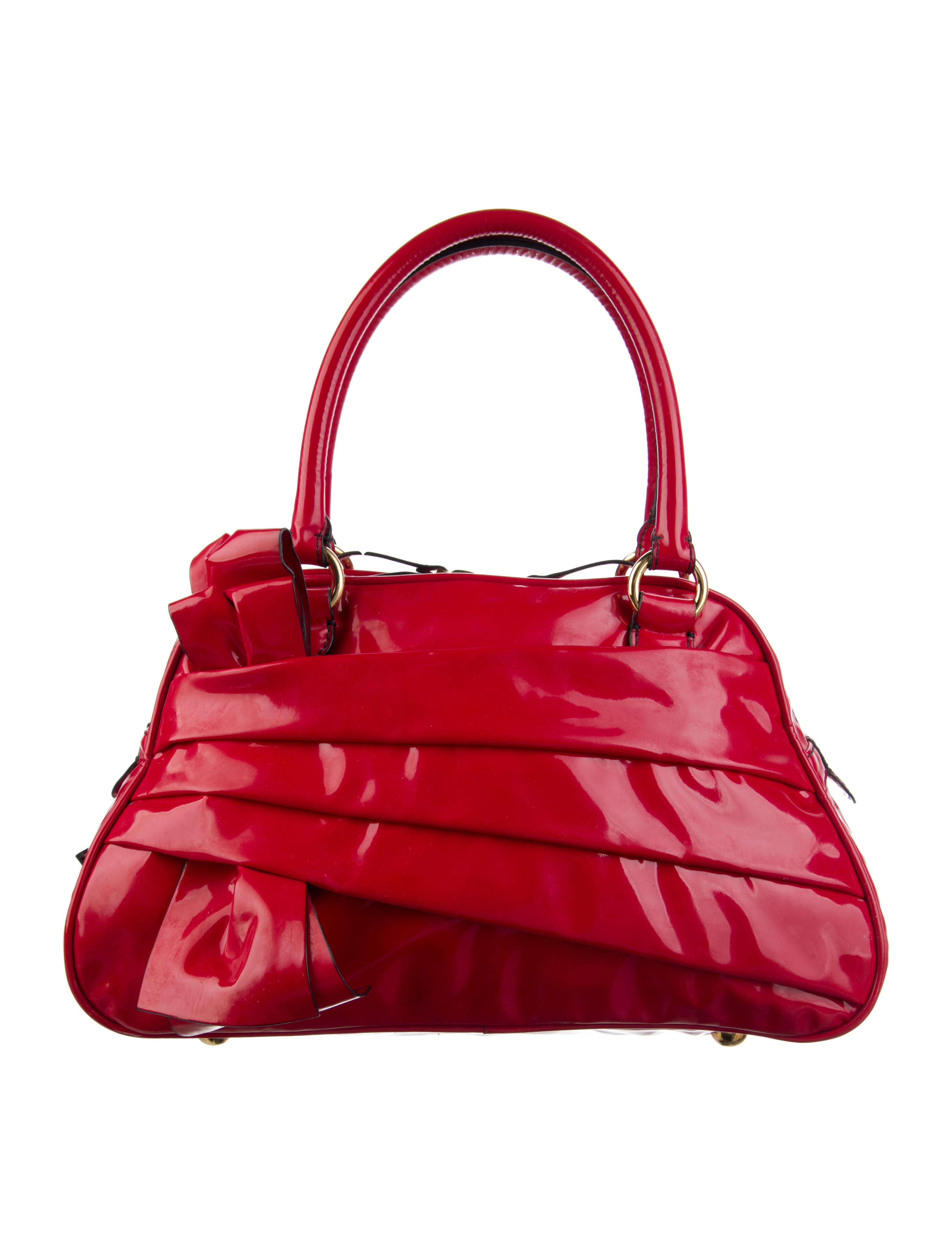 Miu Miu Vitello Lux Mini Bow Satchel - Pink Satchels, Handbags ...