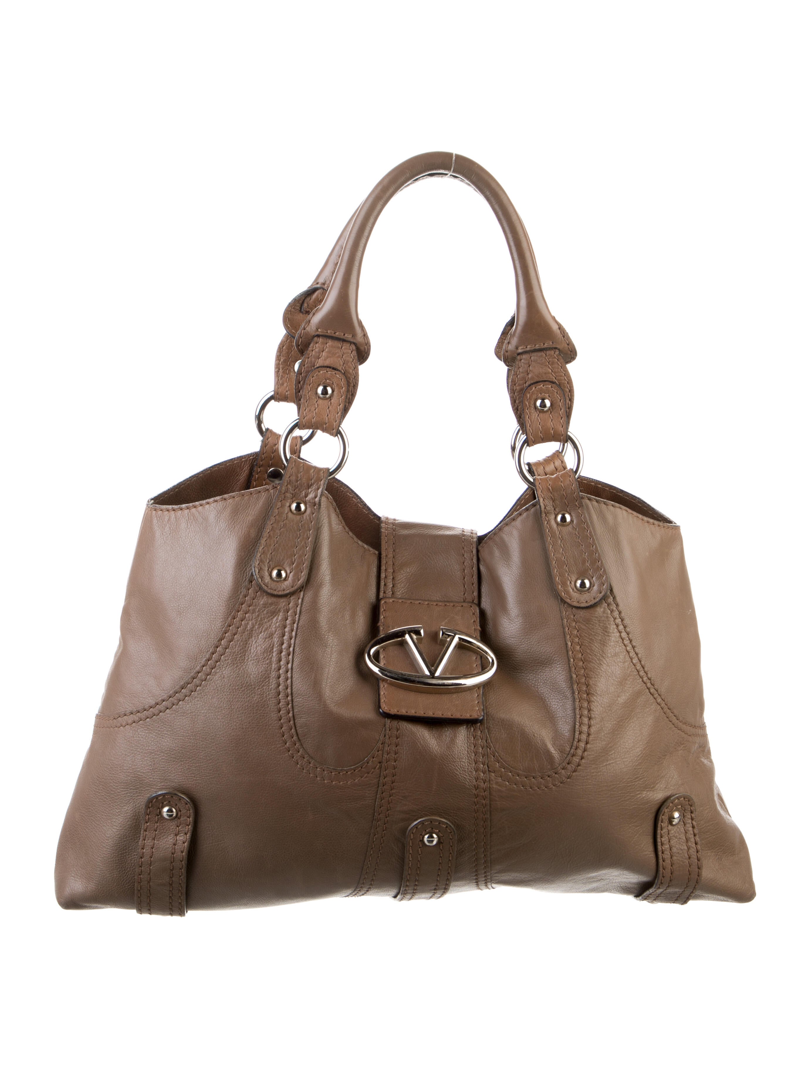 Valentino Patchwork Leather Shoulder Tote - Brown Totes, Handbags ...