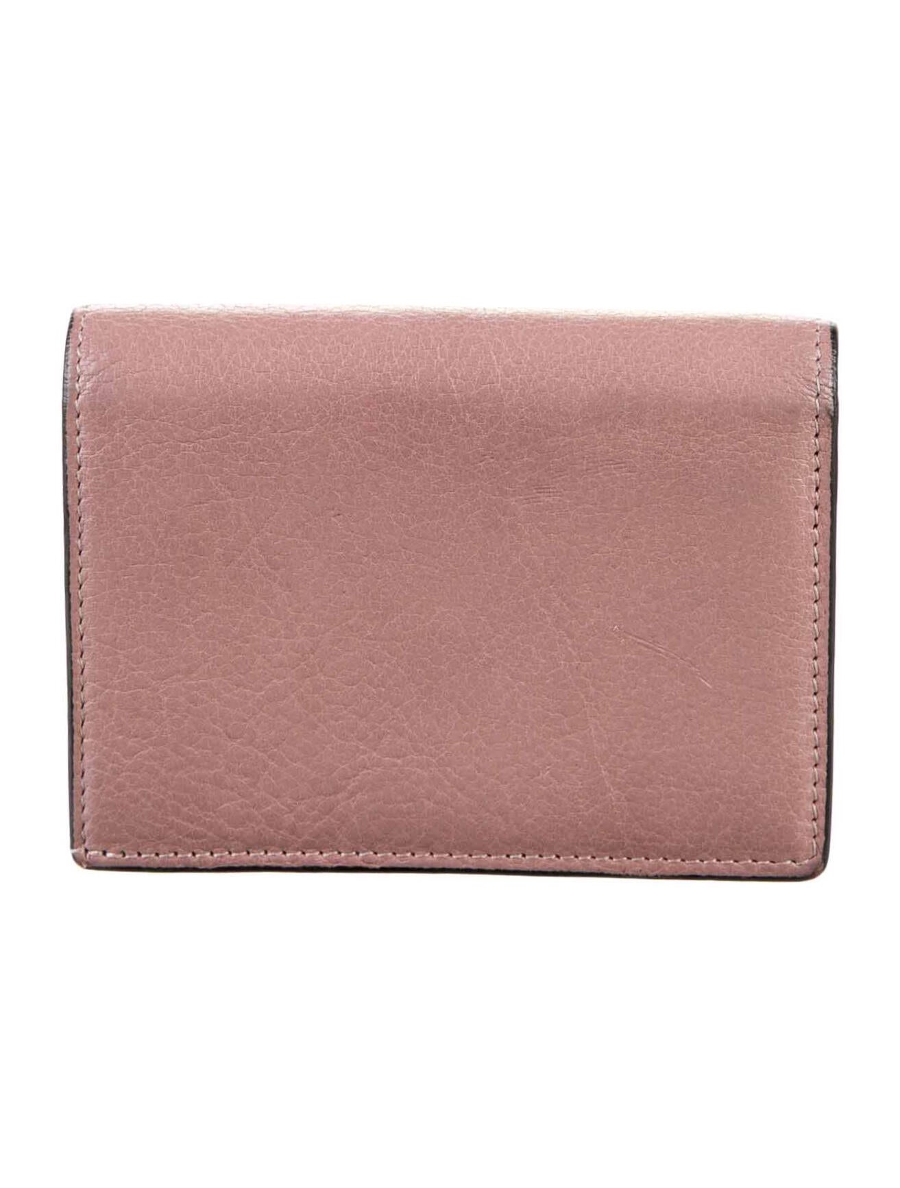 Valentino Leather Compact Wallet - Pink Wallets, Accessories ...