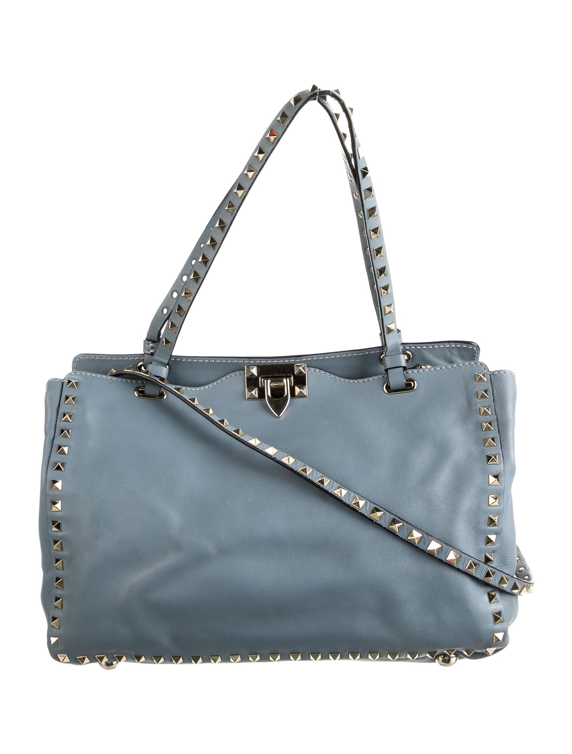 Valentino Rockstud Leather Tote - Black Totes, Handbags - VAL314827 ...