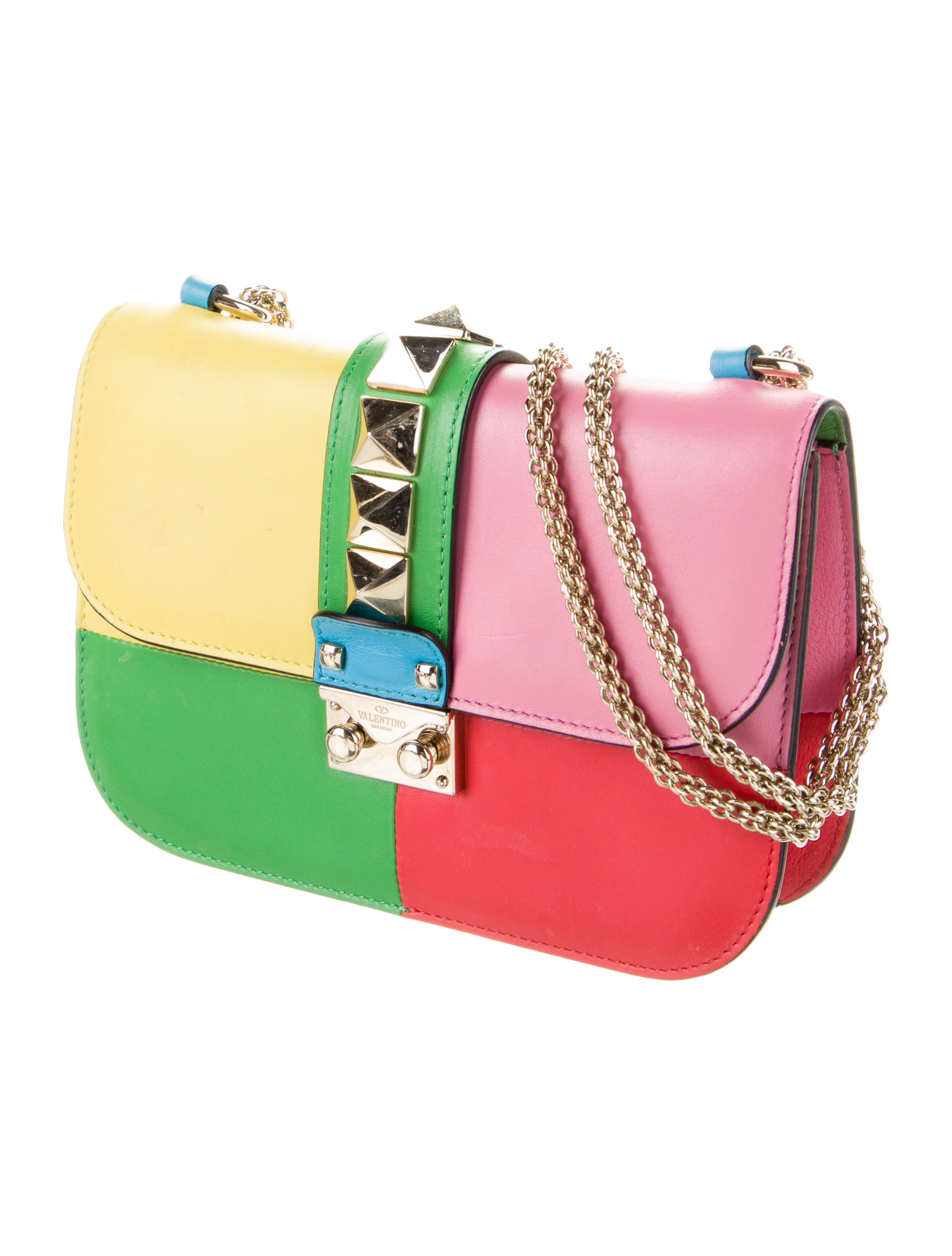 Valentino Glam Lock Rockstud Shoulder Bag - Shoulder Bags, Handbags ...