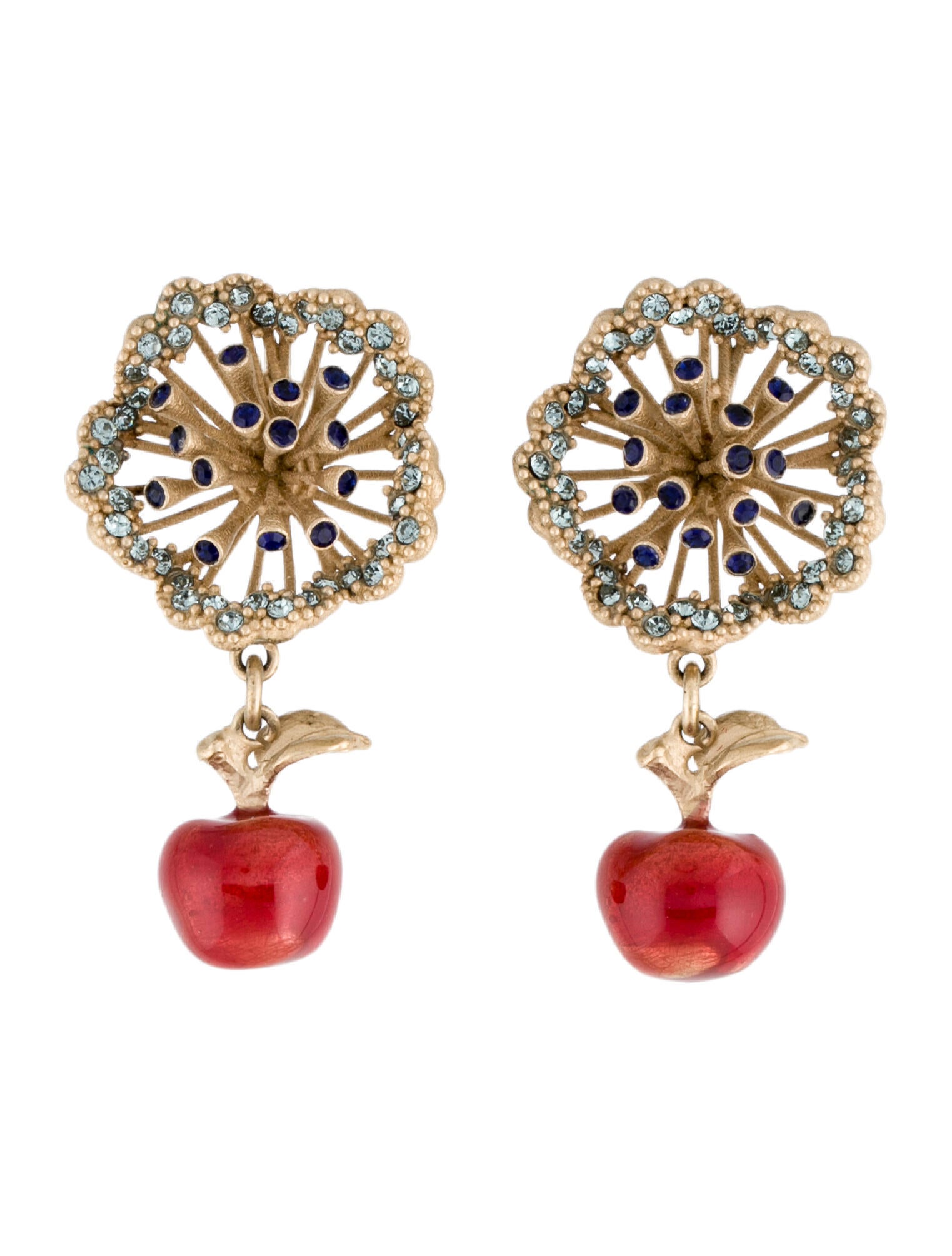 Valentino Vlogo Signature Earrings - Brass Drop, Earrings - VAL292447 ...
