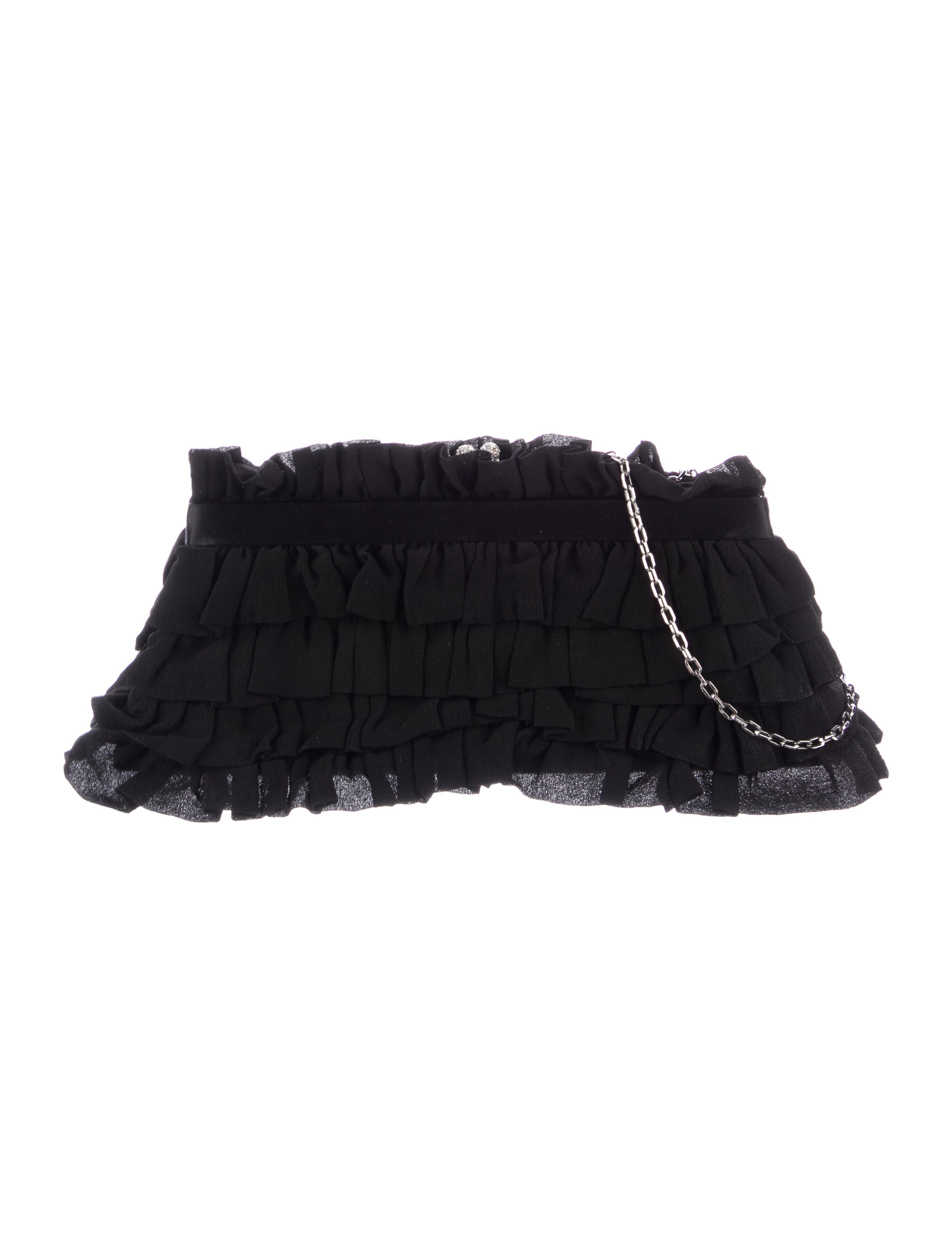 Valentino Ruffle Handle Bag - Black Handle Bags, Handbags - VAL332636 ...