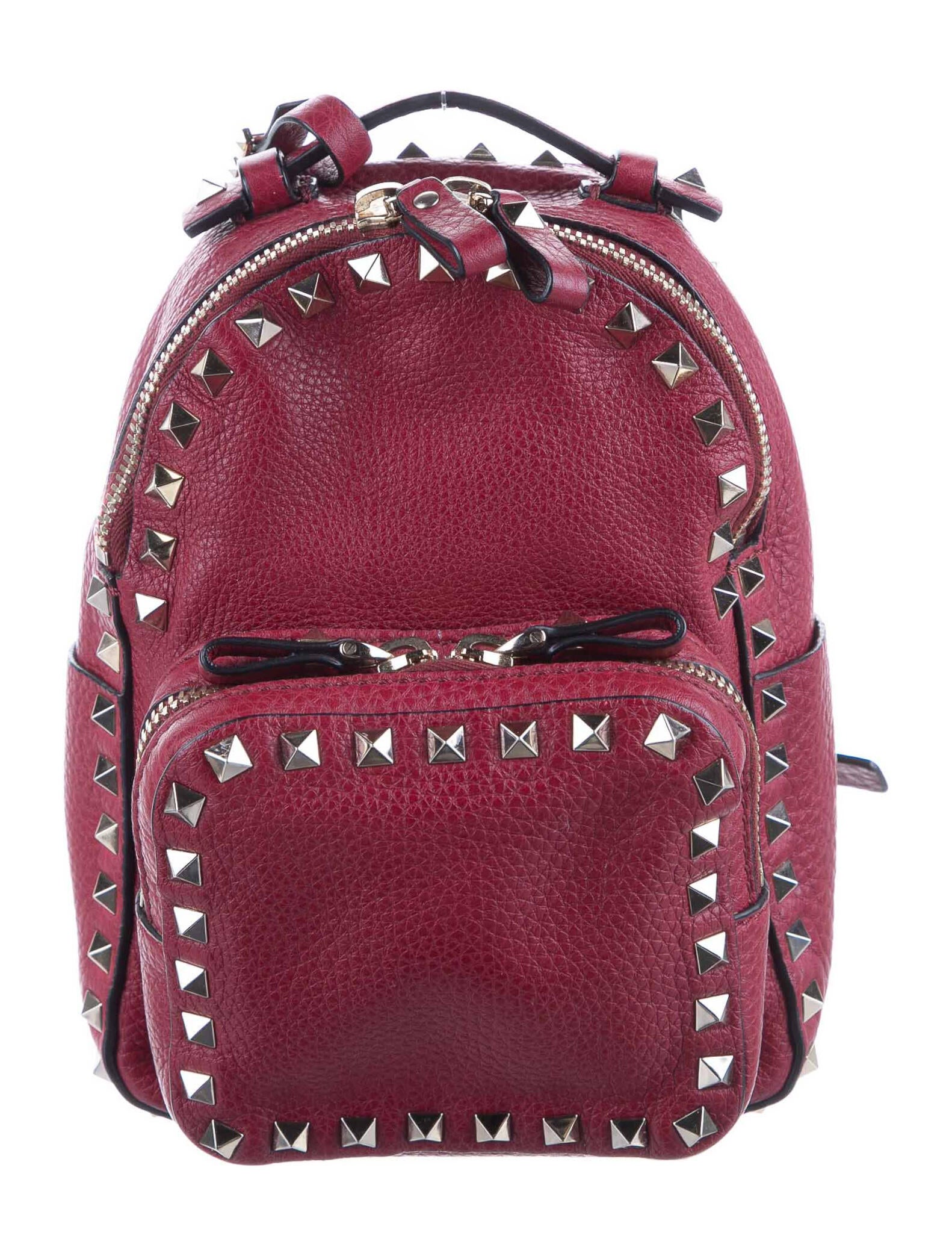 Valentino Denim Rockstud Spike Backpack w/ Tags - Blue Backpacks ...