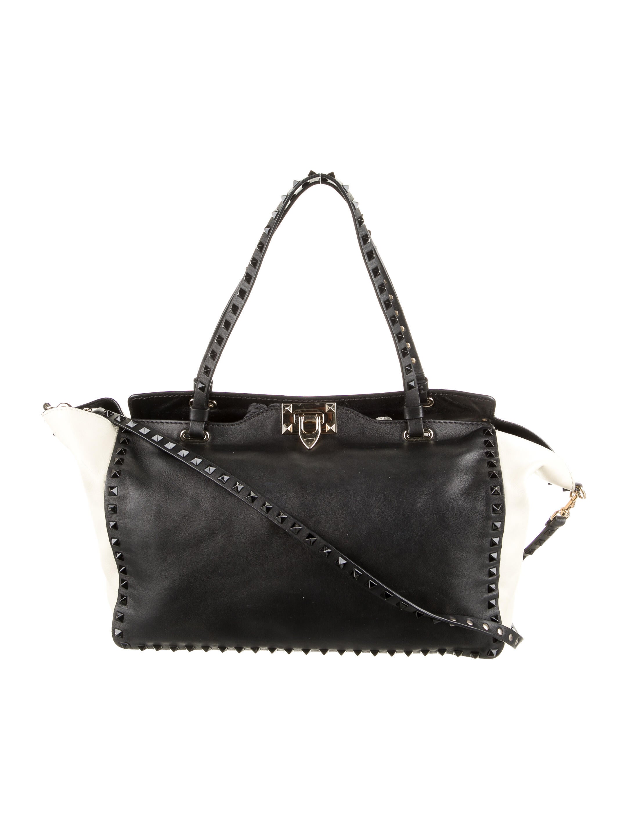 Valentino Leather Braided-Handle Tote - Black Totes, Handbags ...