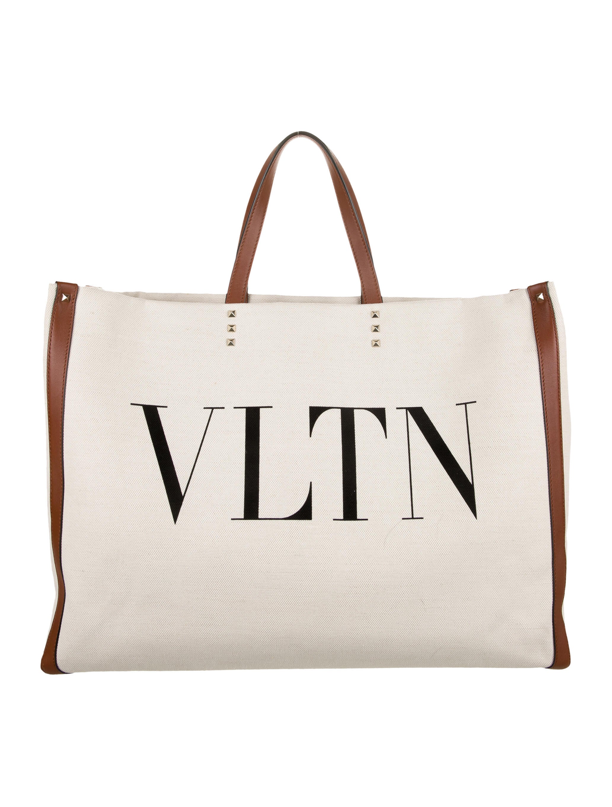 Valentino Canvas Monogram Tote Bag - Neutrals Totes, Handbags ...