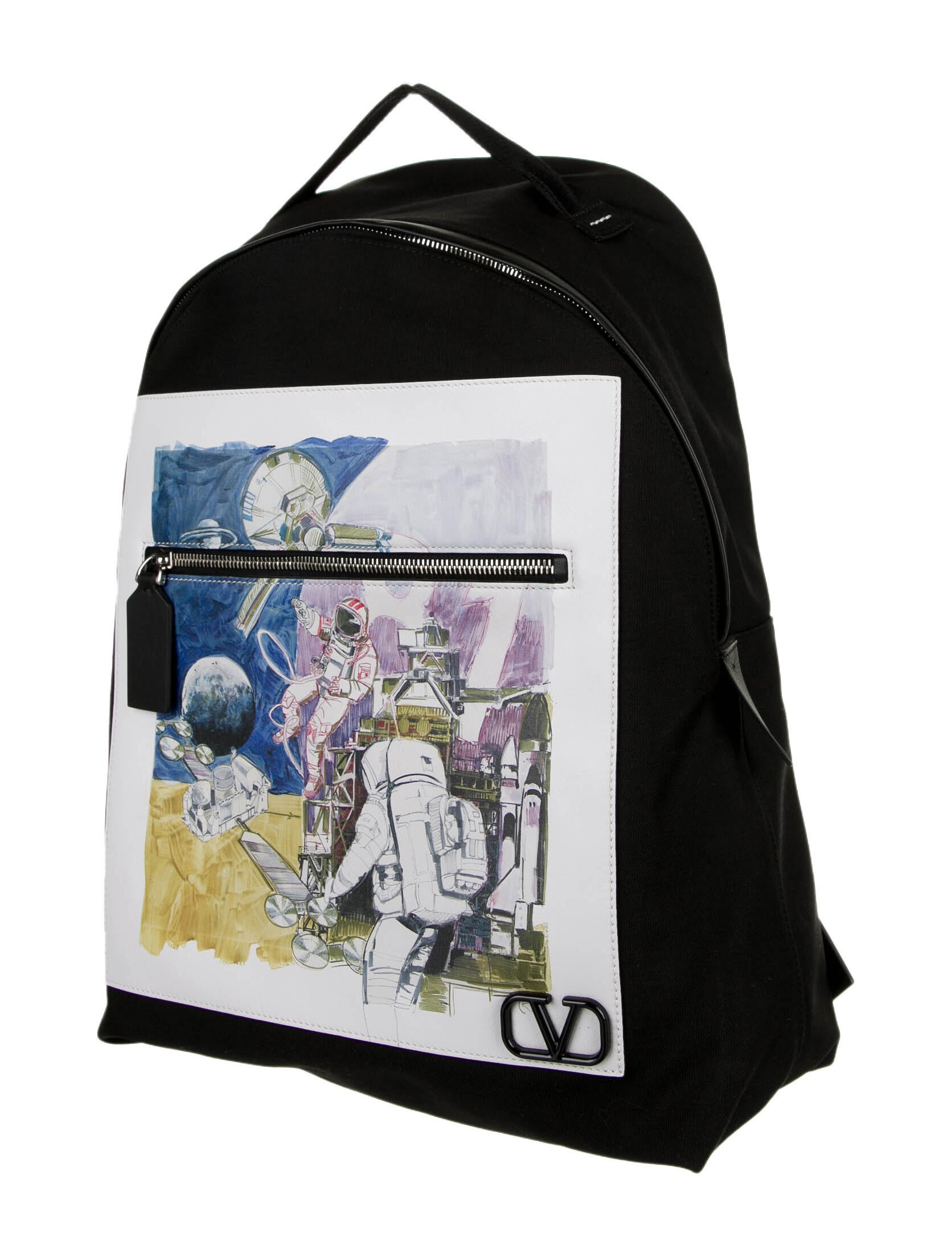 Valentino Leather-Trimmed Astronaut Backpack - Black Backpacks, Bags ...