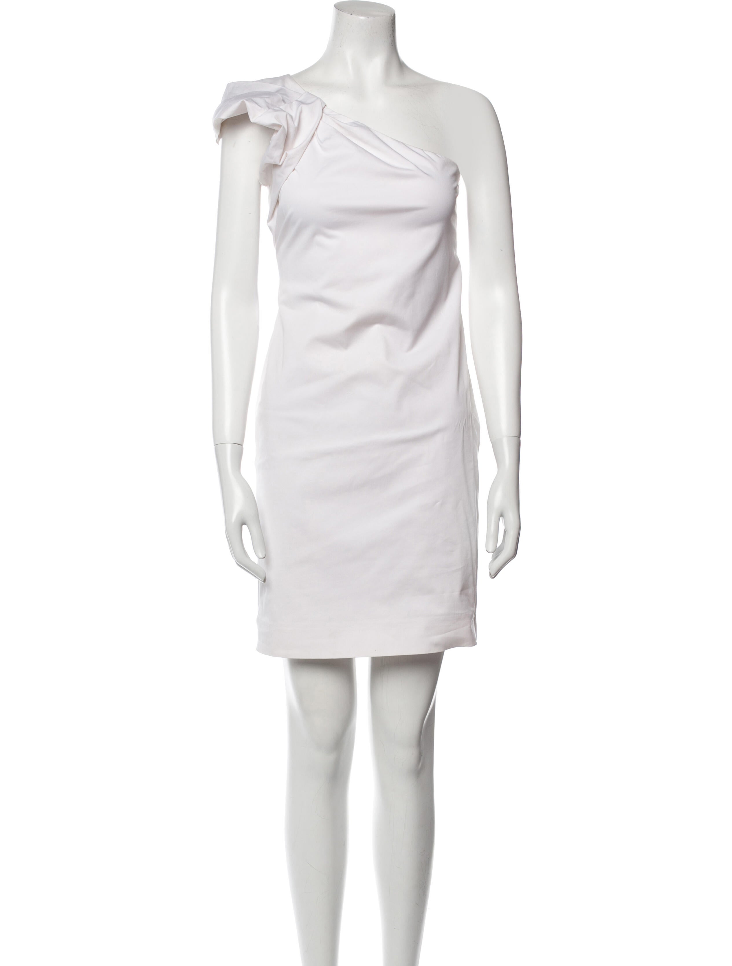 Valentino One Shoulder Mini Dress White Dresses Clothing Val353168