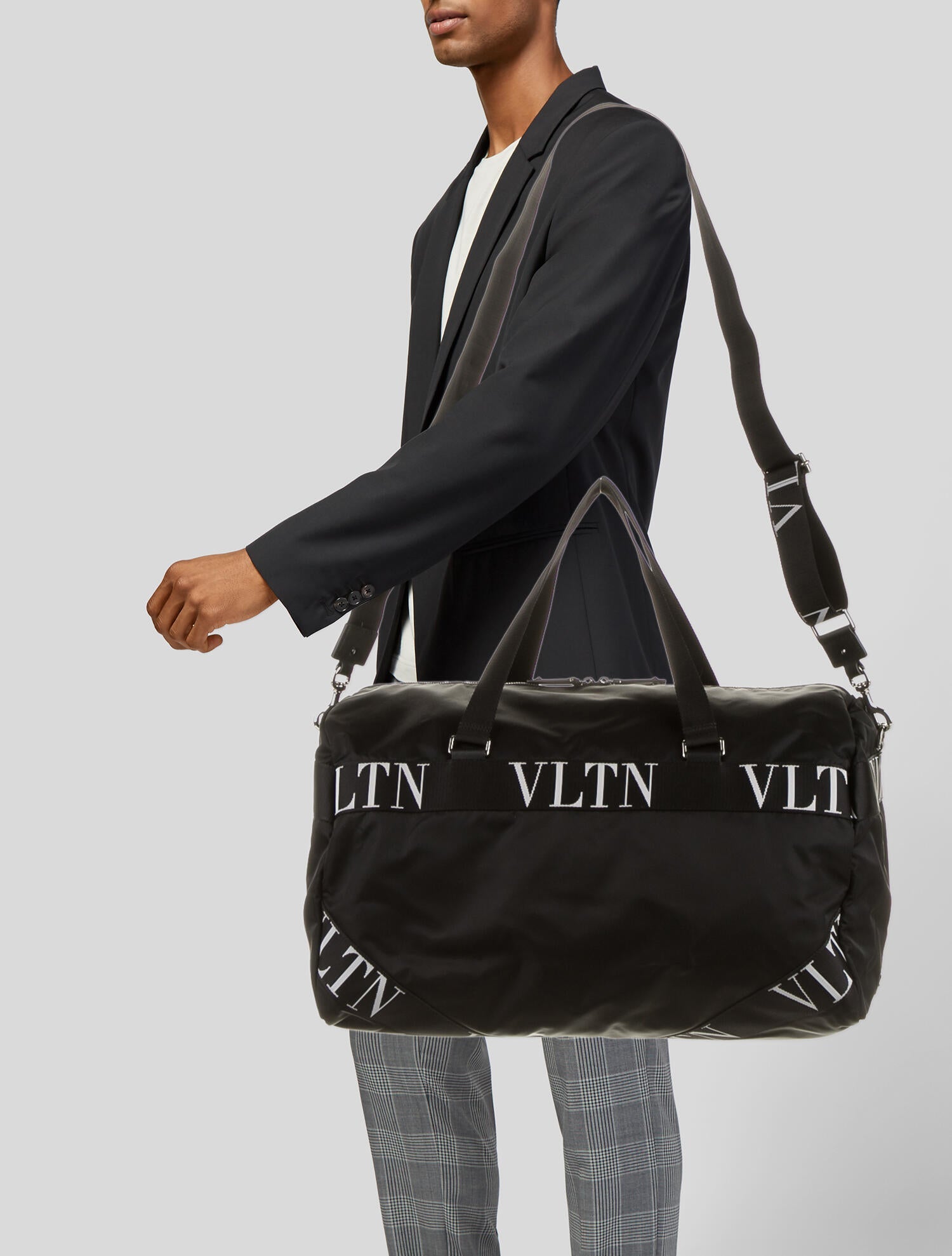 Valentino VLTN Logo Holdall w/ Tags - Black Weekenders, Bags ...