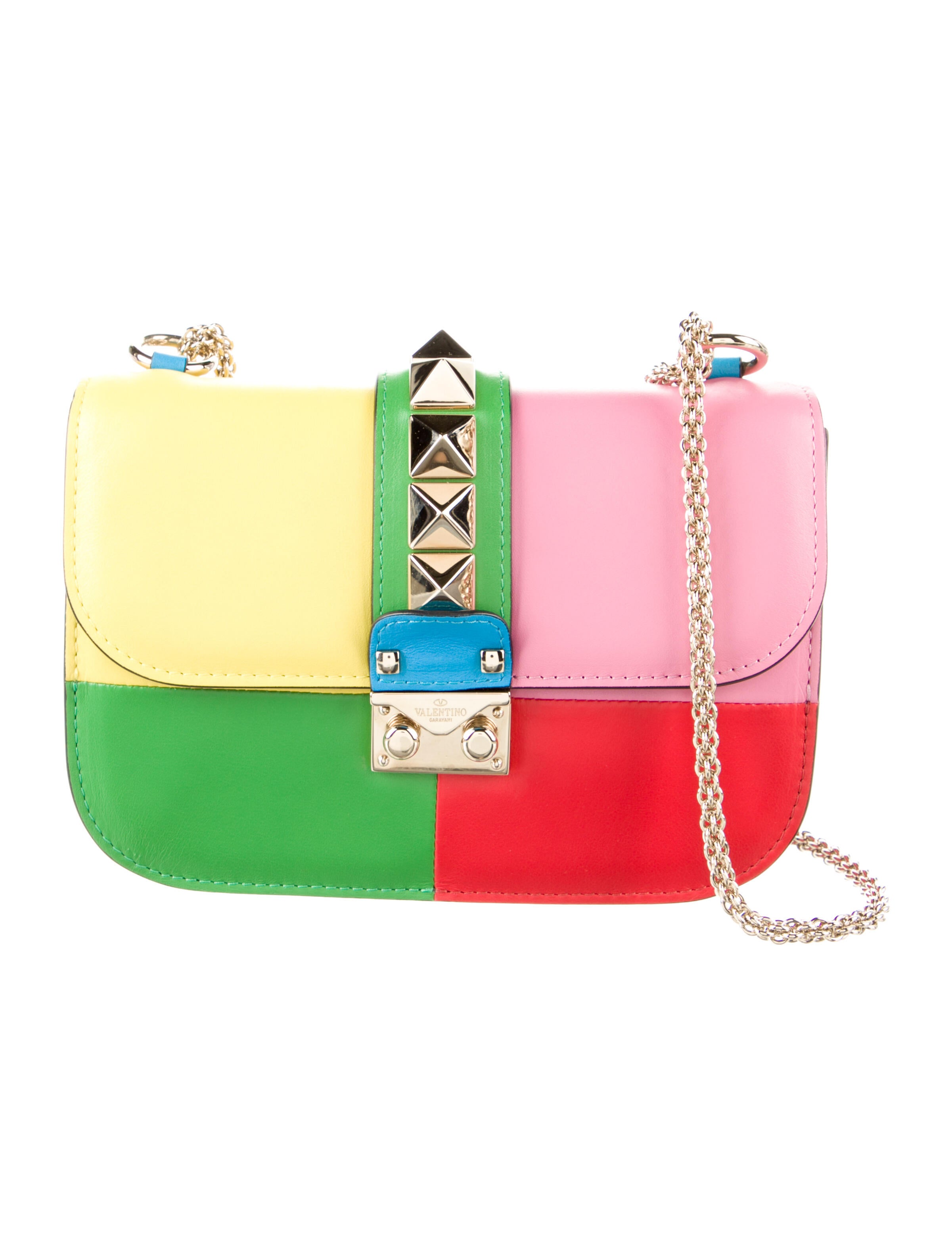 Valentino Leather Studded Crossbody Bag - Red Crossbody Bags, Handbags ...