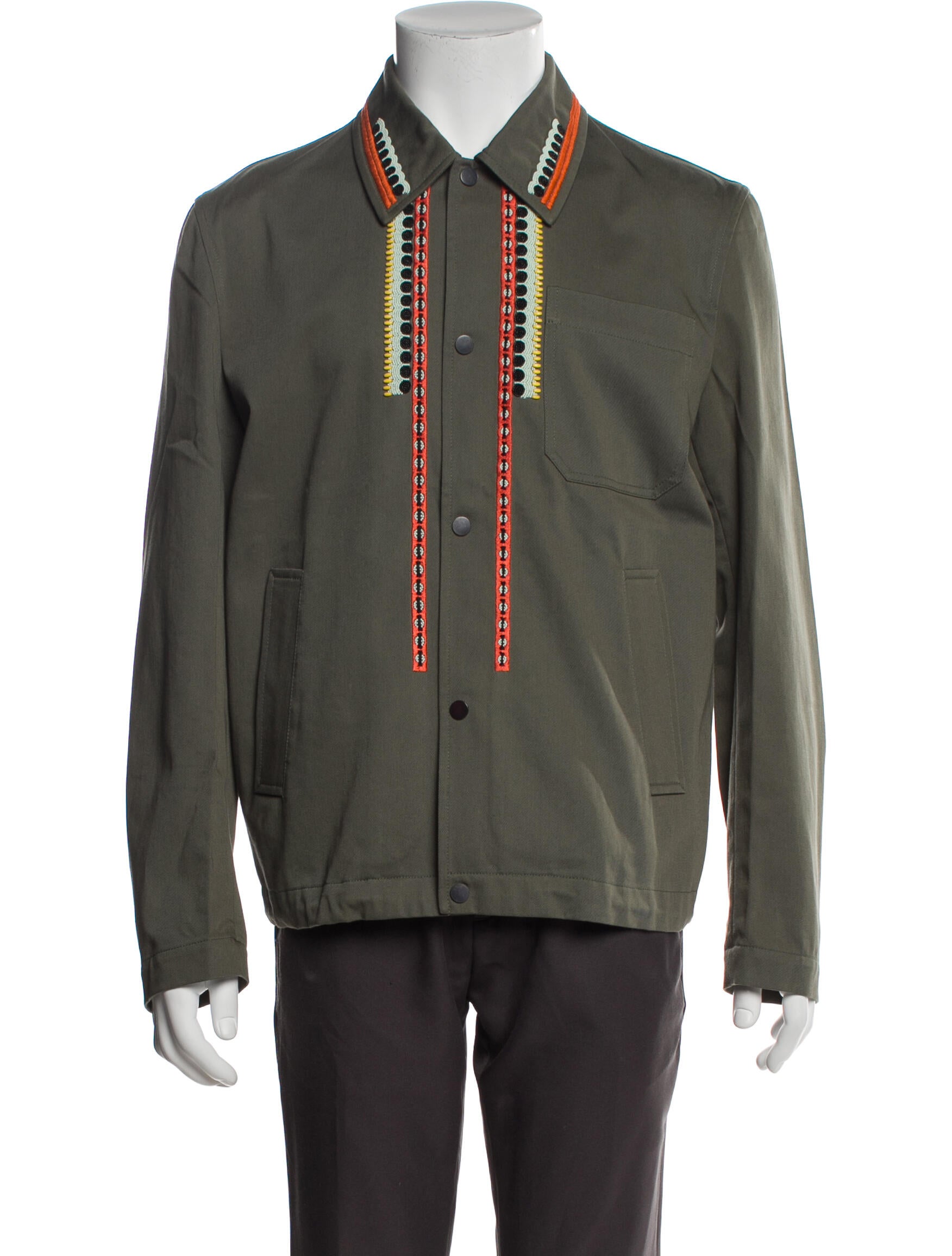 Valentino Graphic Print Jacket w/ Tags - Green Outerwear, Clothing ...