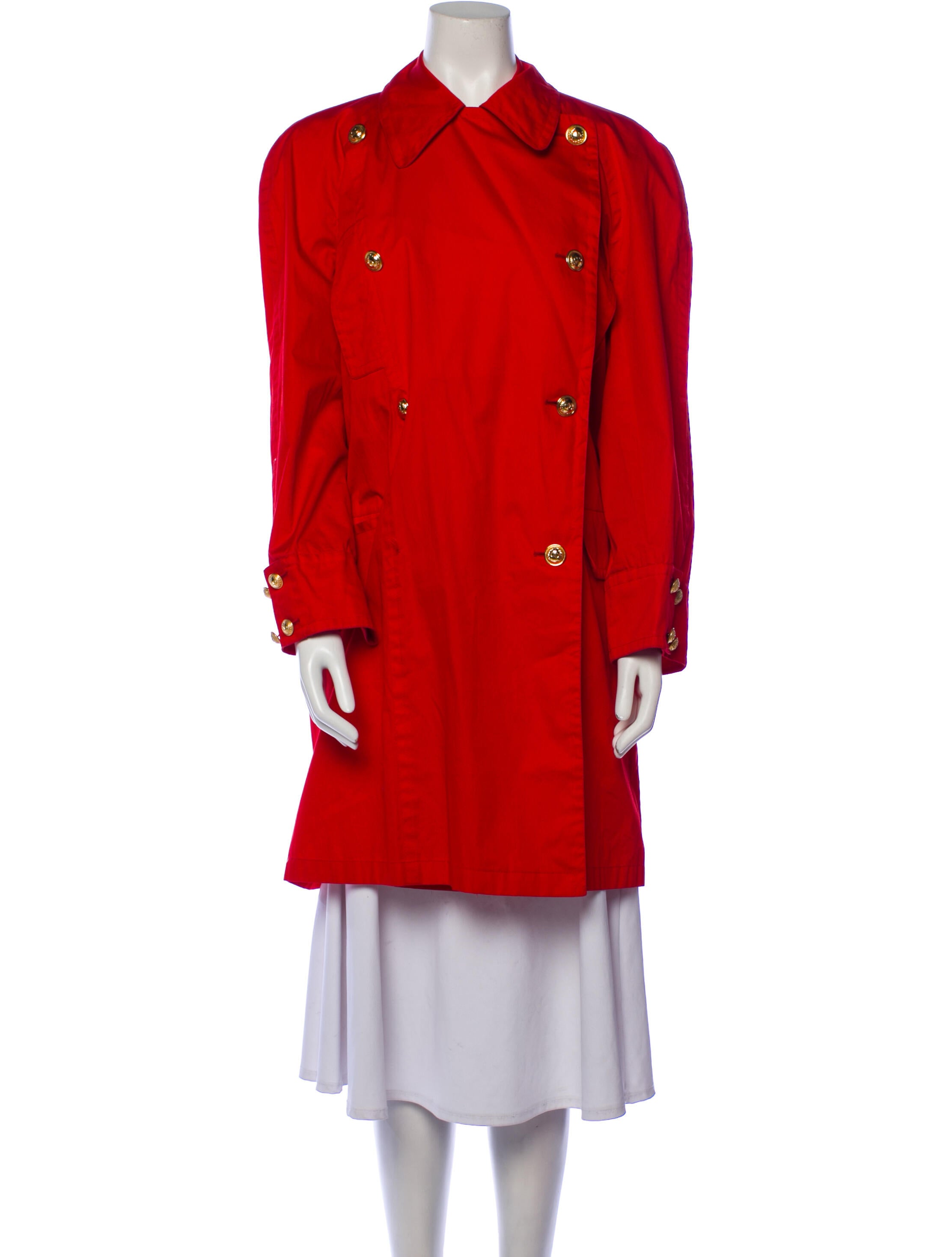 Valentino Trench Coat - Red Coats, Clothing - VAL369088 | The RealReal