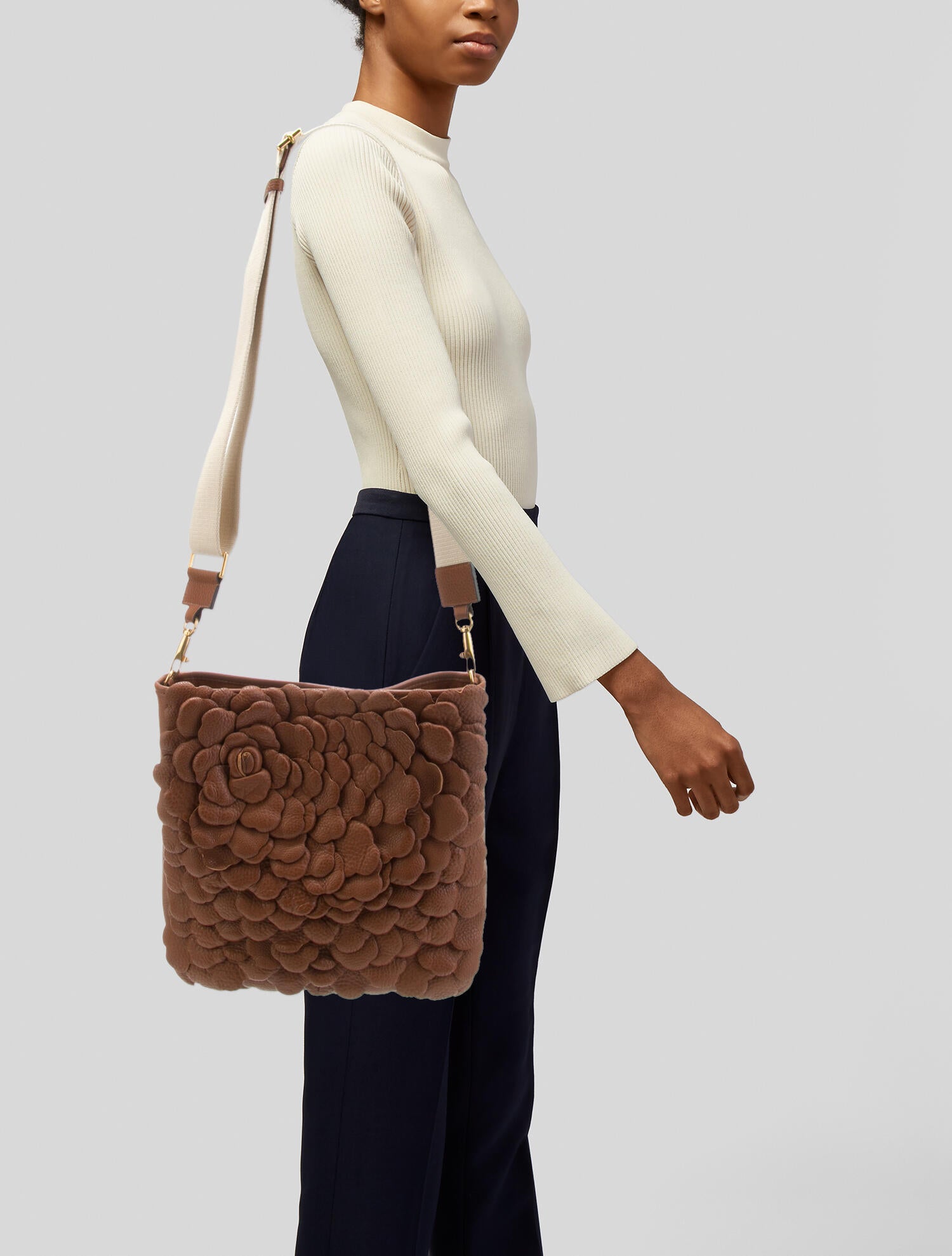 Valentino 03 Rose Edition Atelier Messenger Bag - Brown Shoulder Bags ...